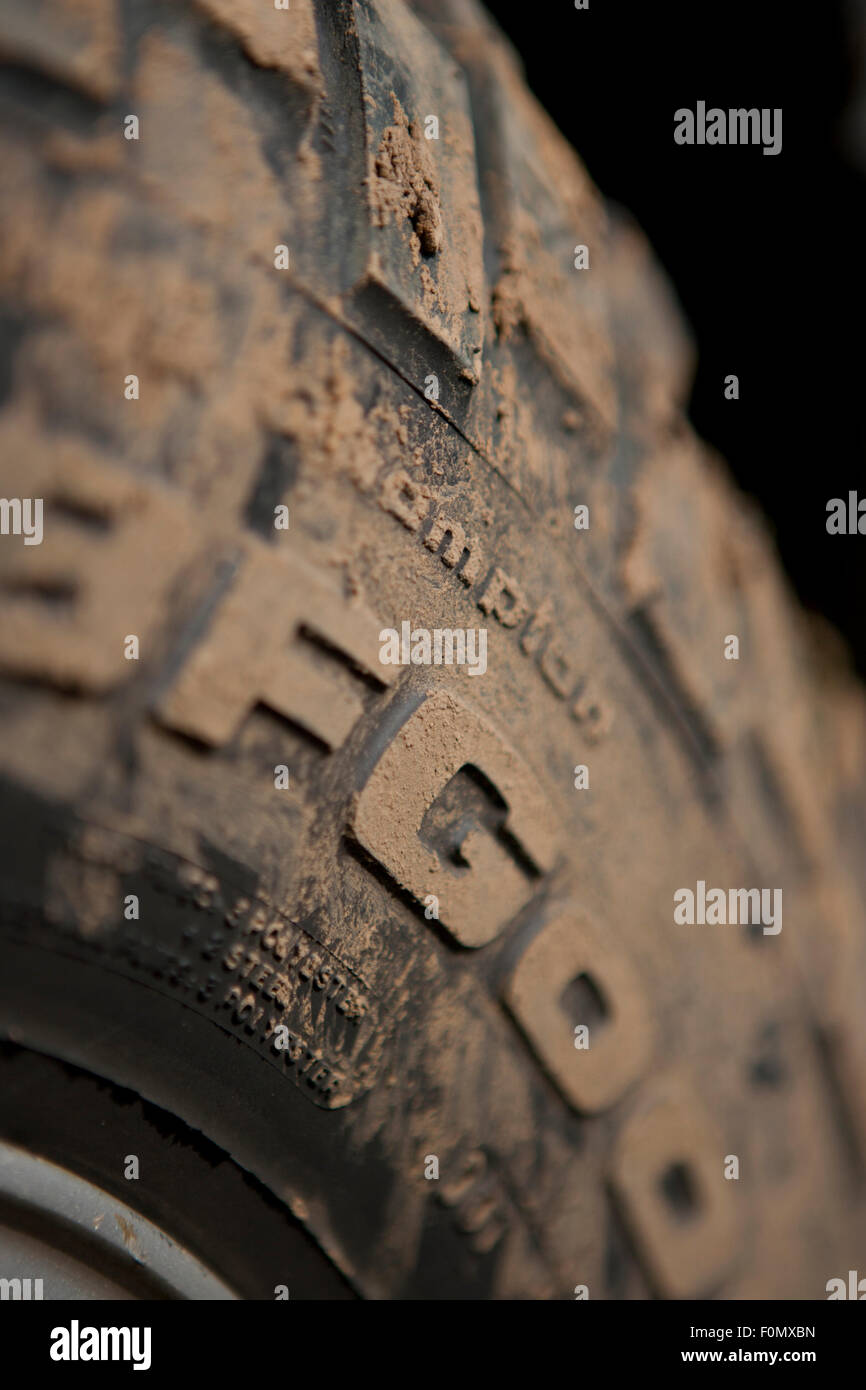 Close up of a desert suv 4x4's tire Stock Photo - Alamy