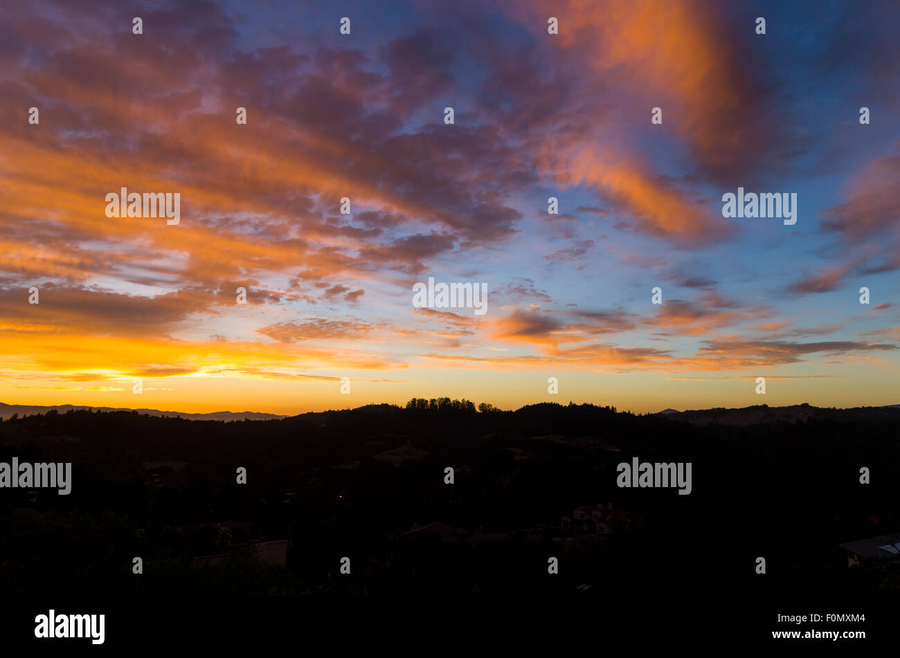 Sonoma County Sunset Stock Photo - Alamy