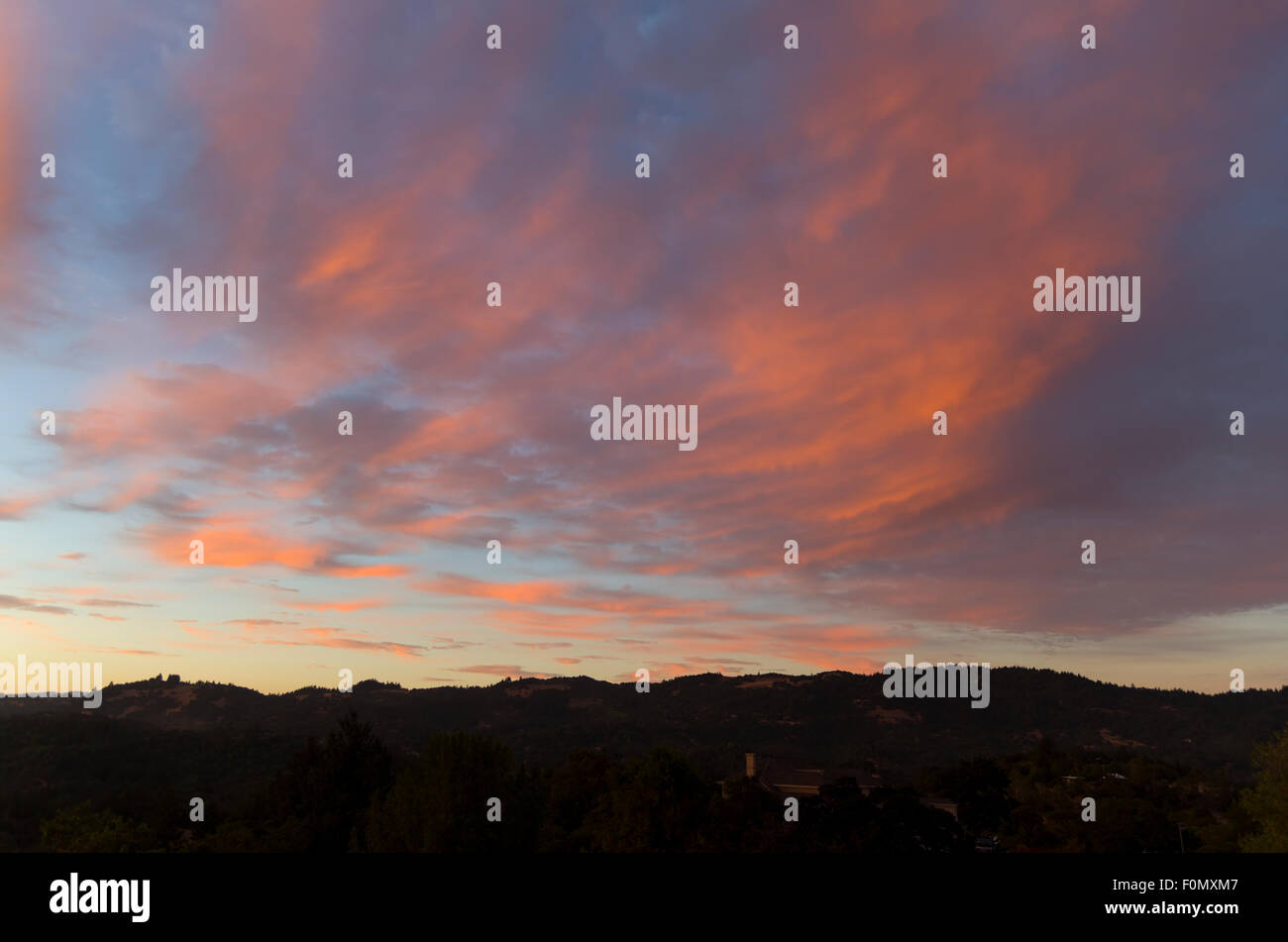 Sonoma County Sunset Stock Photo - Alamy