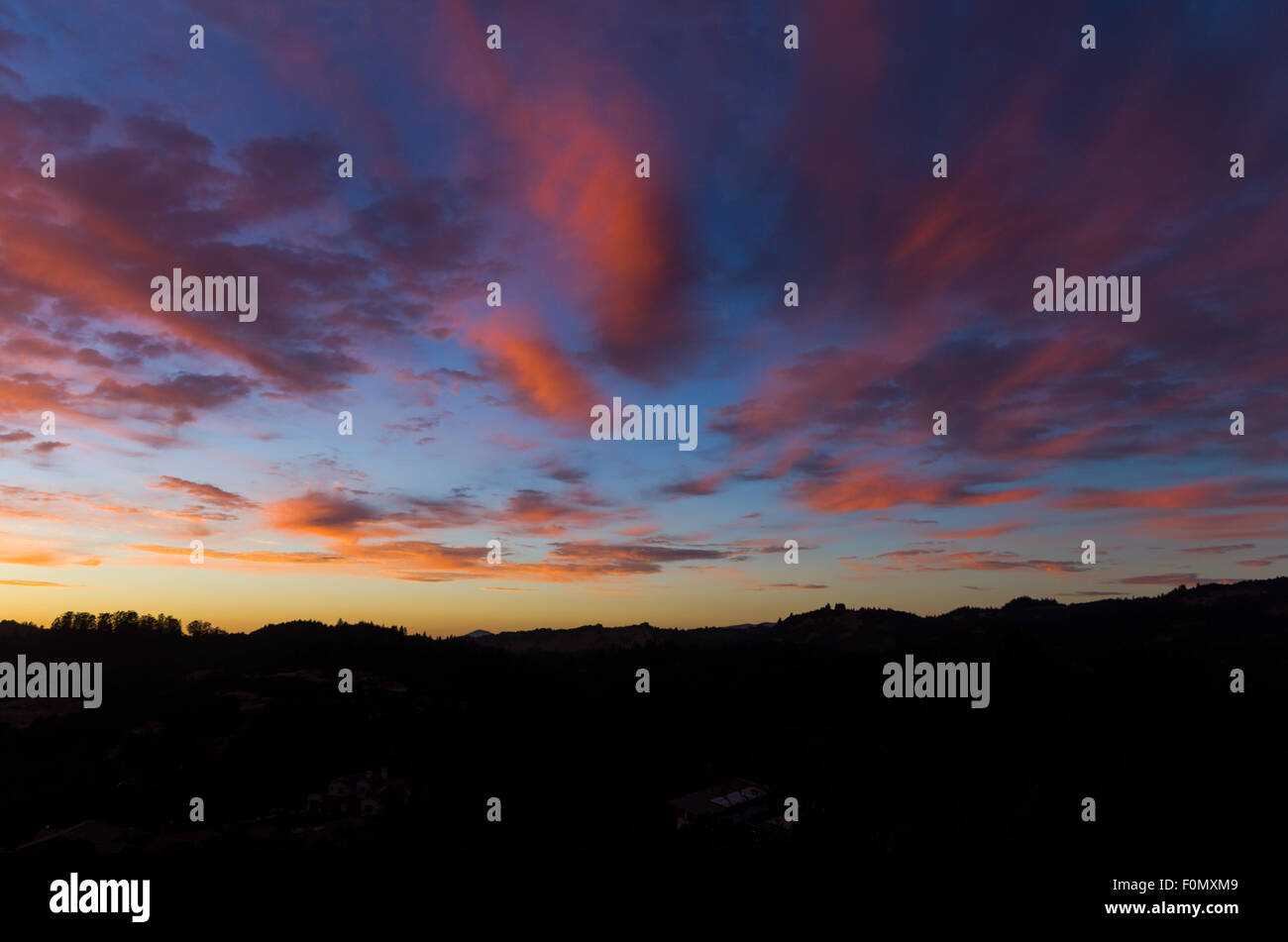 Sonoma County Sunset Stock Photo - Alamy