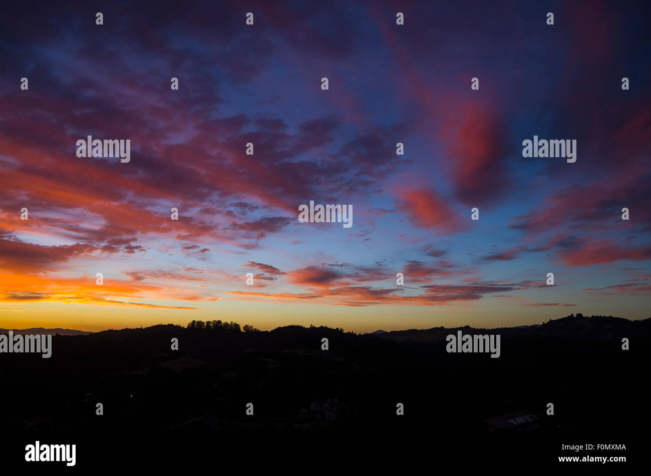 Sonoma County Sunset Stock Photo - Alamy