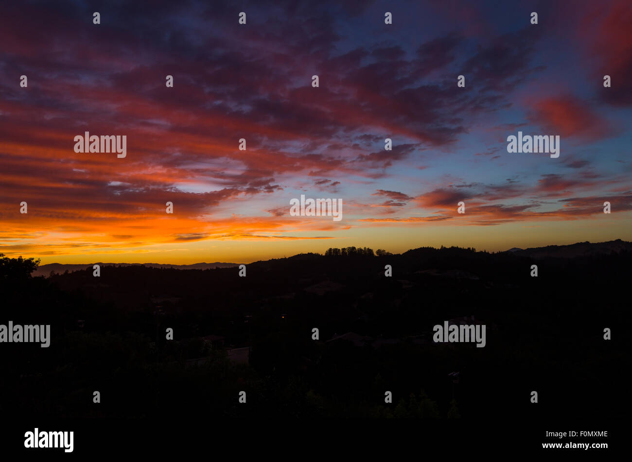 Sonoma County Sunset Stock Photo - Alamy