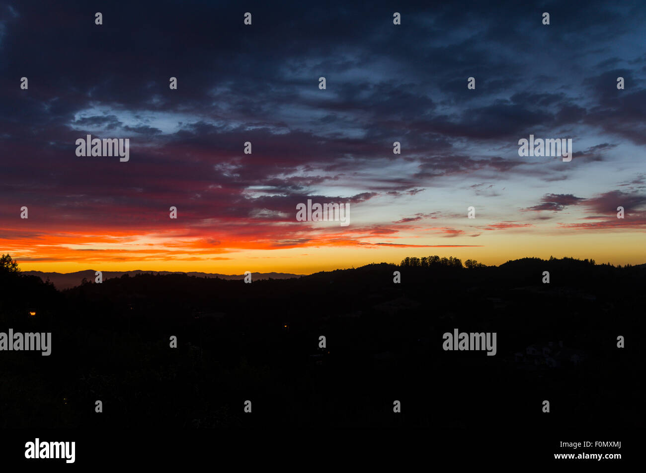 Sonoma County Sunset Stock Photo - Alamy