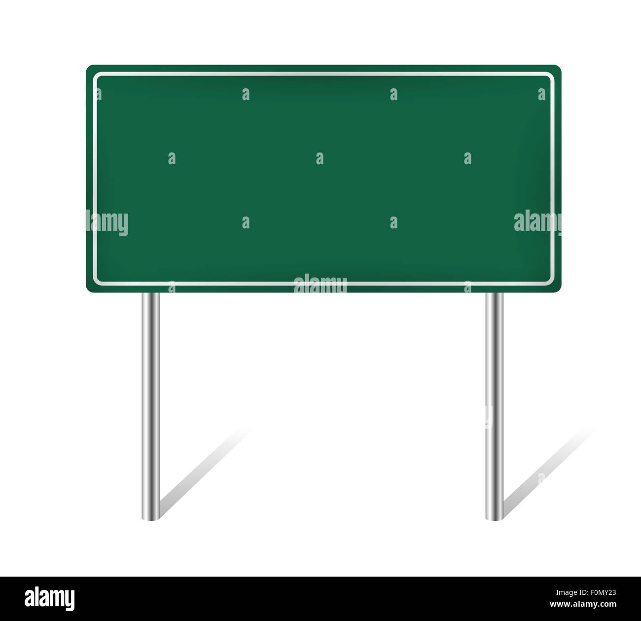 green blank information traffic sign isolated vector illustration Stock ...