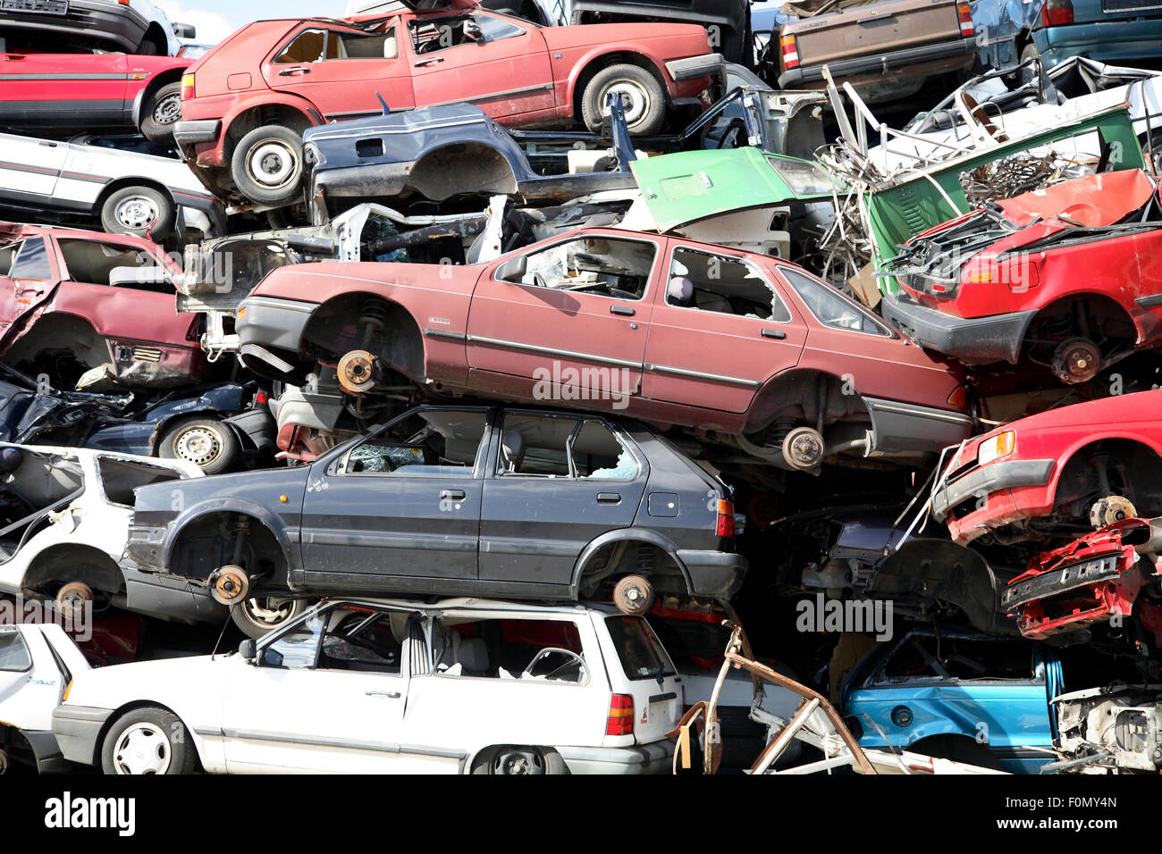 recycling old cars in Germany Stock Photo - Alamy