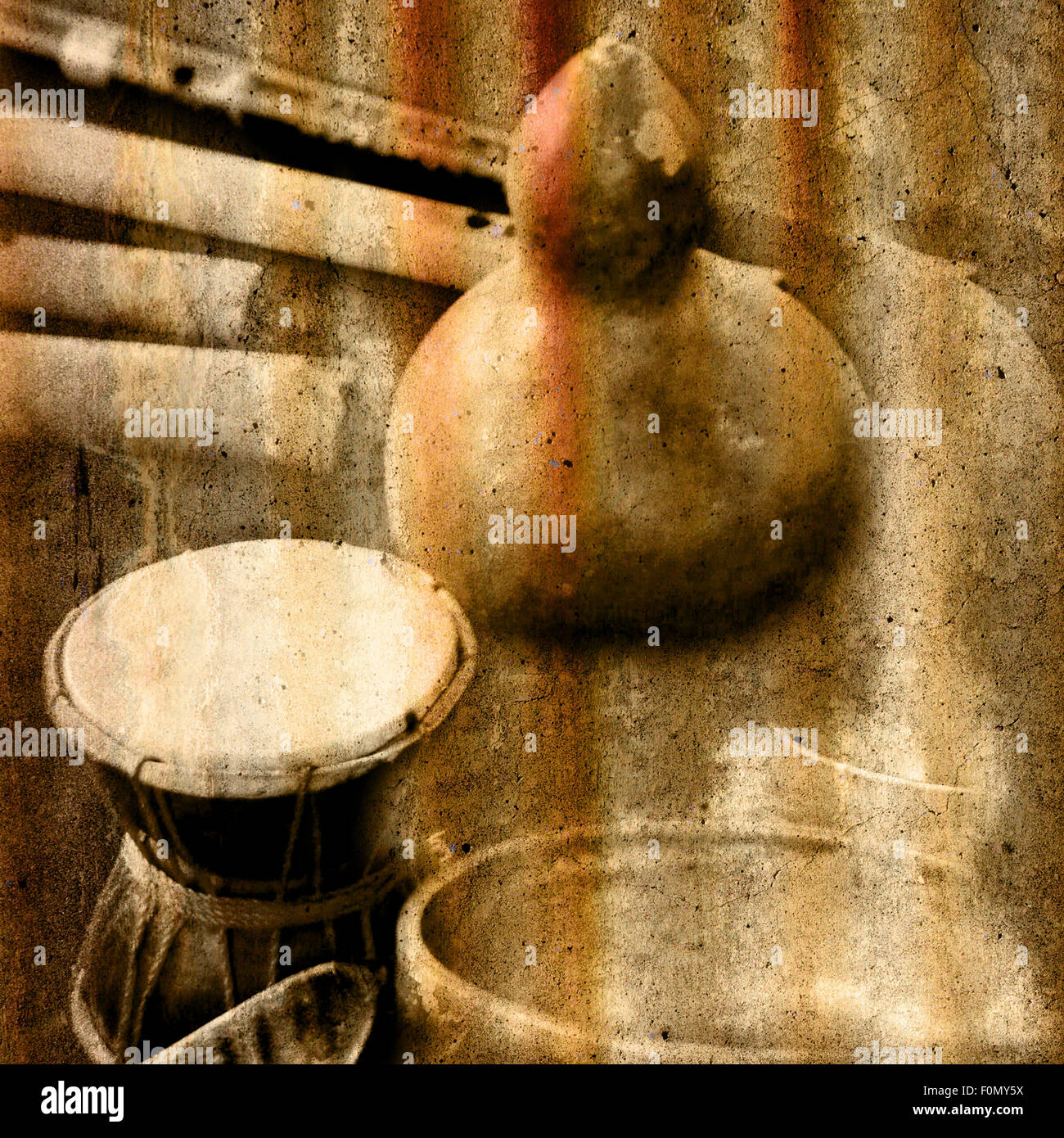 African musical instrument with a taste of adventure and mystery Stock ...