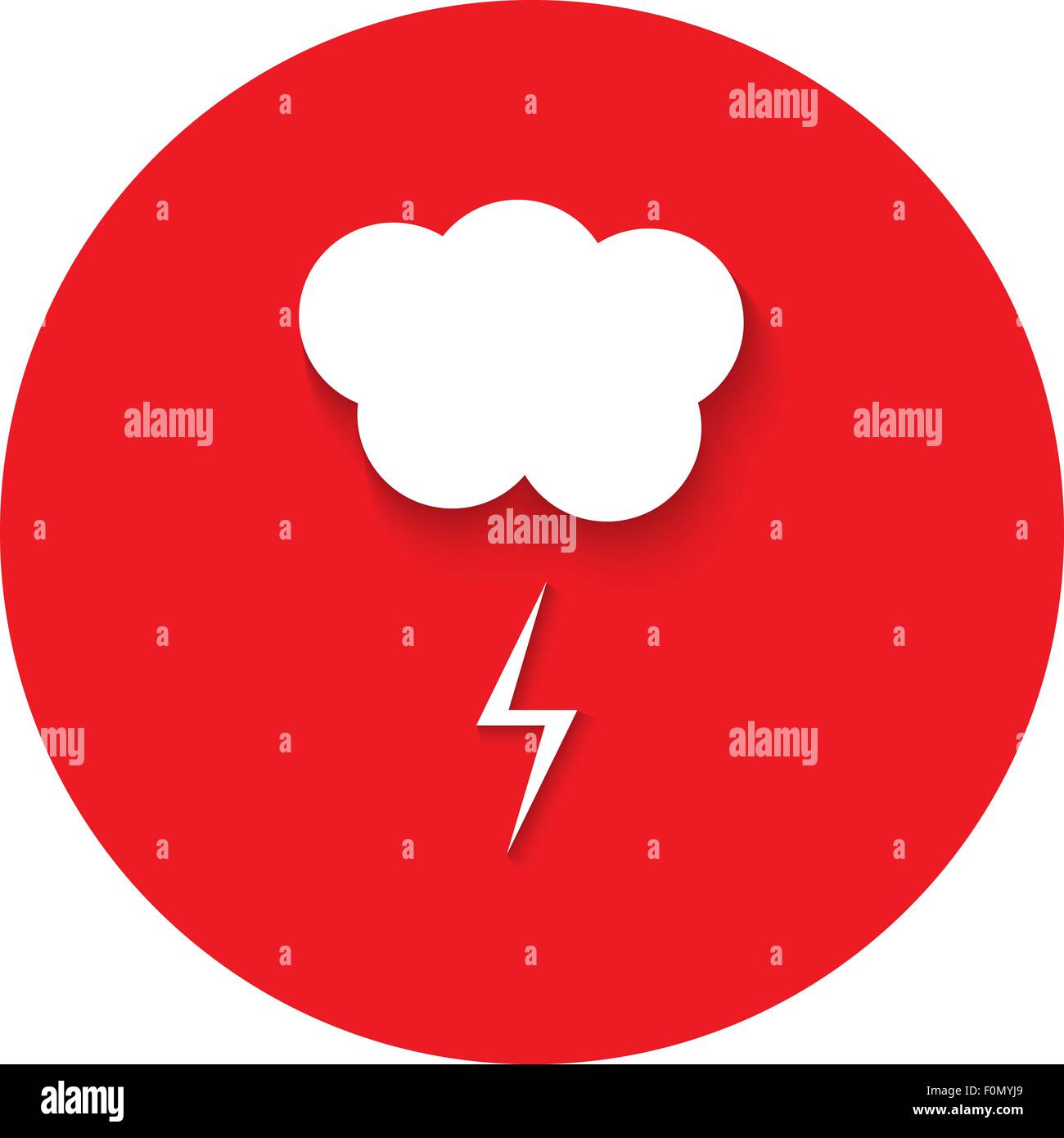 Cloud with lightning. Vector illustration Stock Vector Image & Art - Alamy