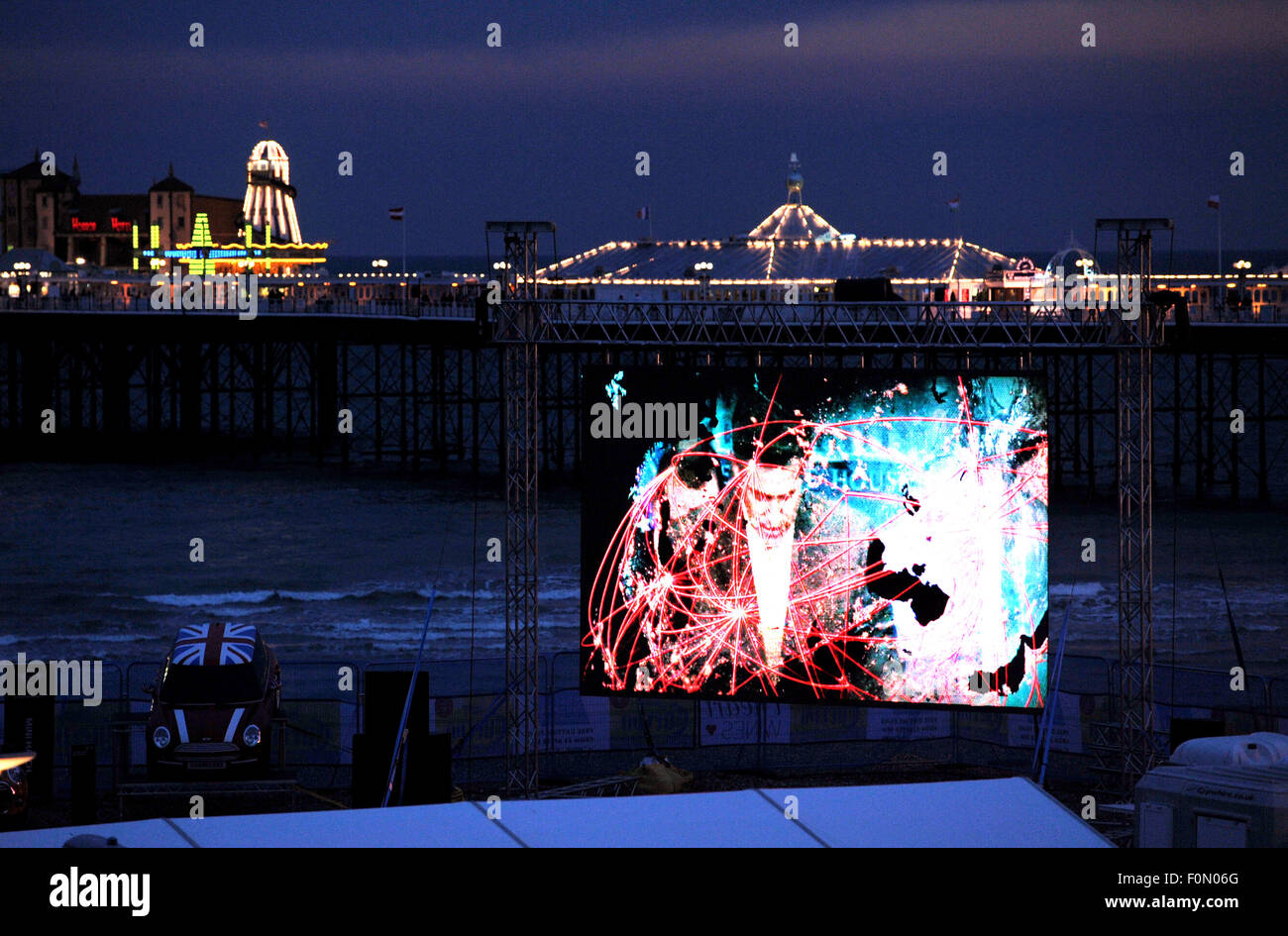 Brighton, UK. 18th August, 2015. The Brighton Big Screen cinema showing ...