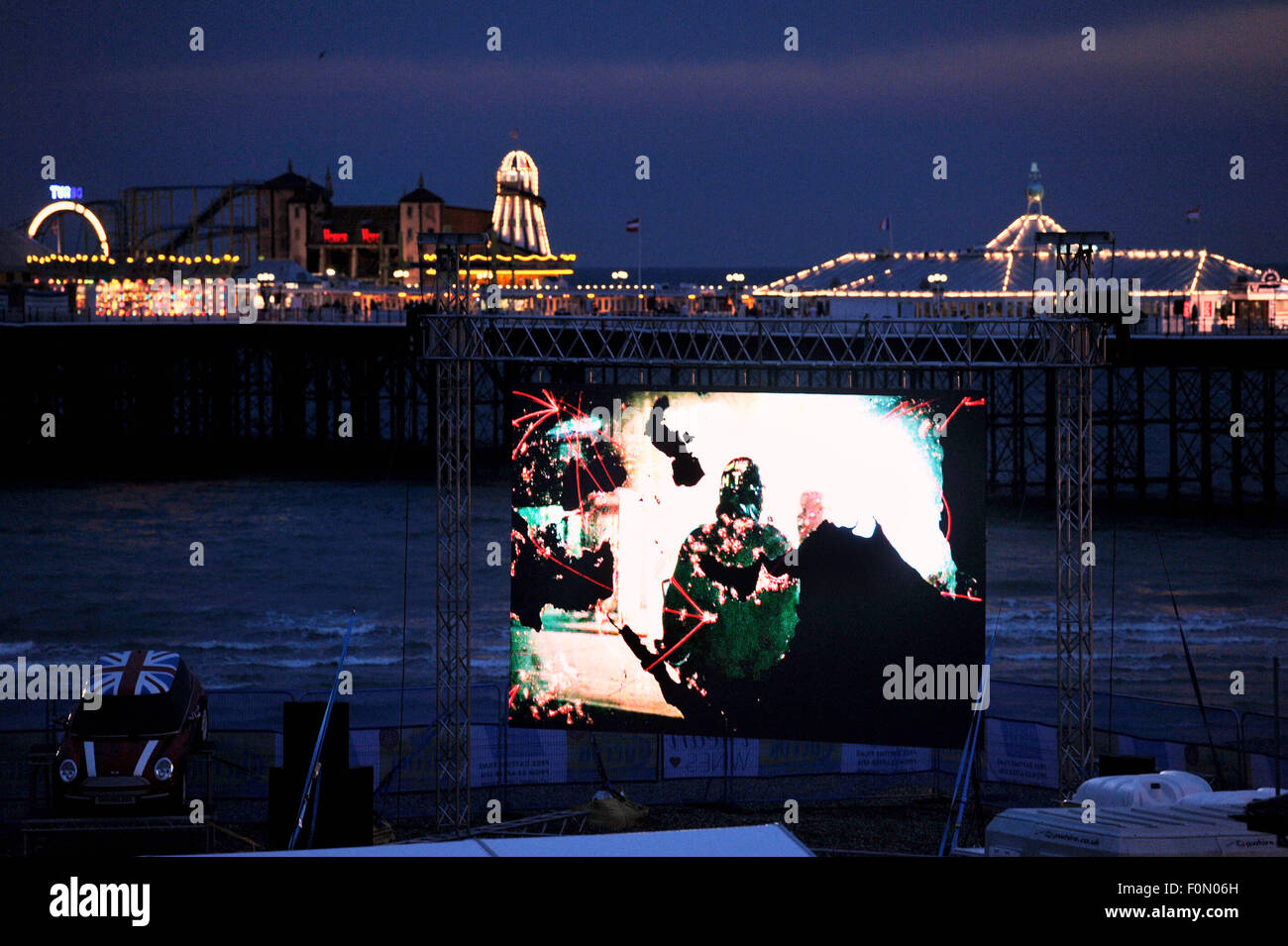 Brighton, UK. 18th August, 2015. The Brighton Big Screen cinema showing ...