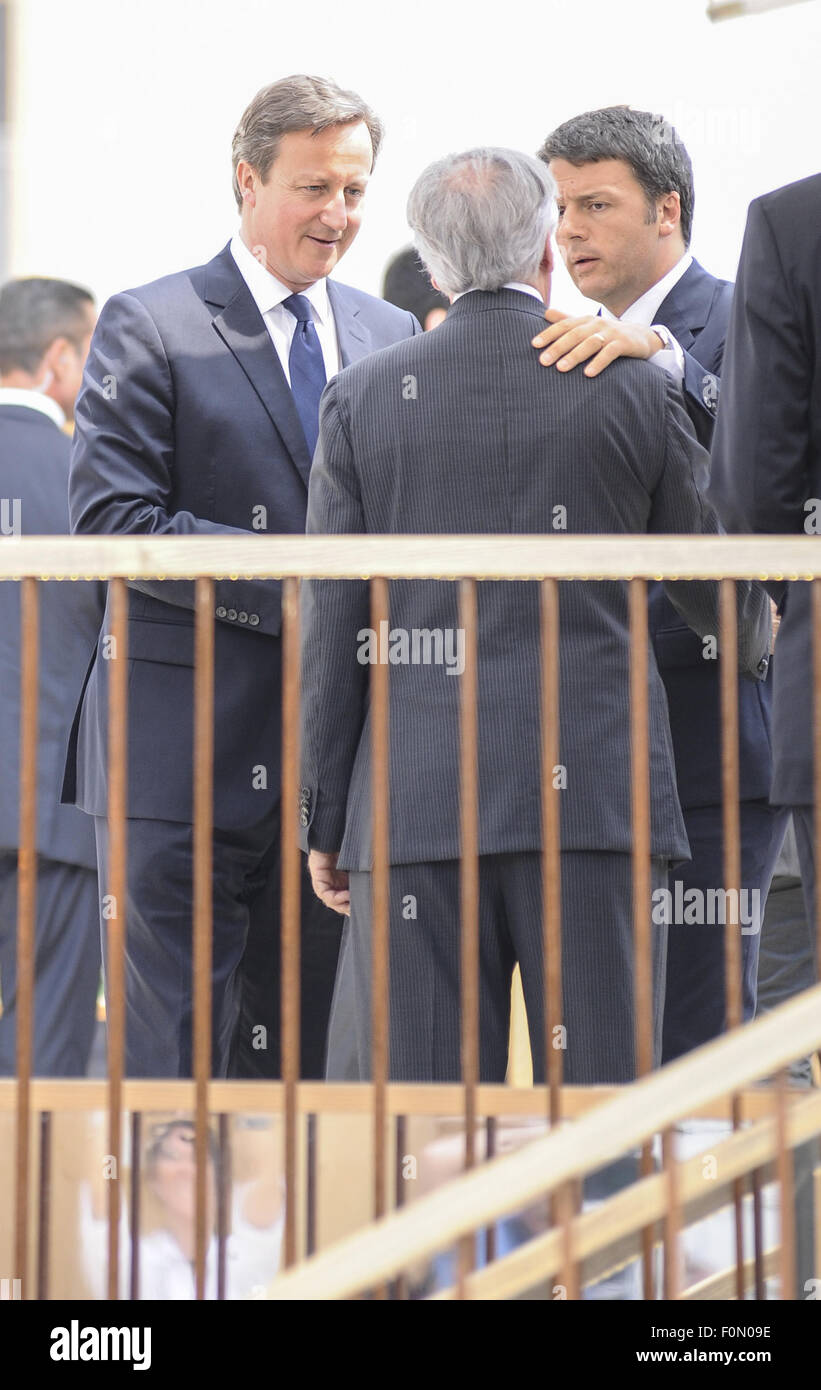 EXPO 2015 Milan Featuring: Matteo Renzi, David Cameron Where: Milano ...
