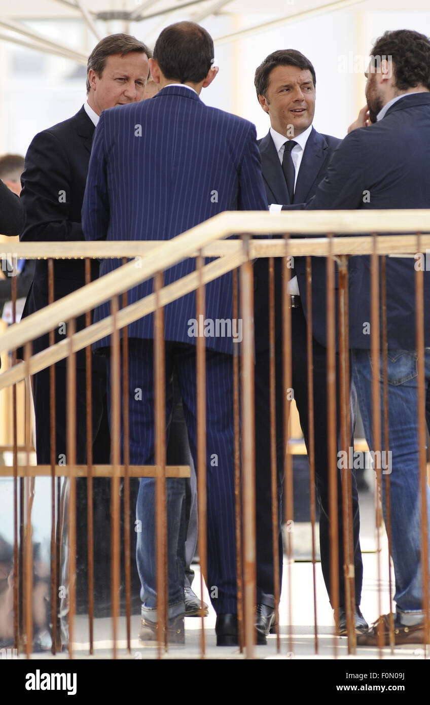 EXPO 2015 Milan Featuring: Matteo Renzi, David Cameron Where: Milano ...