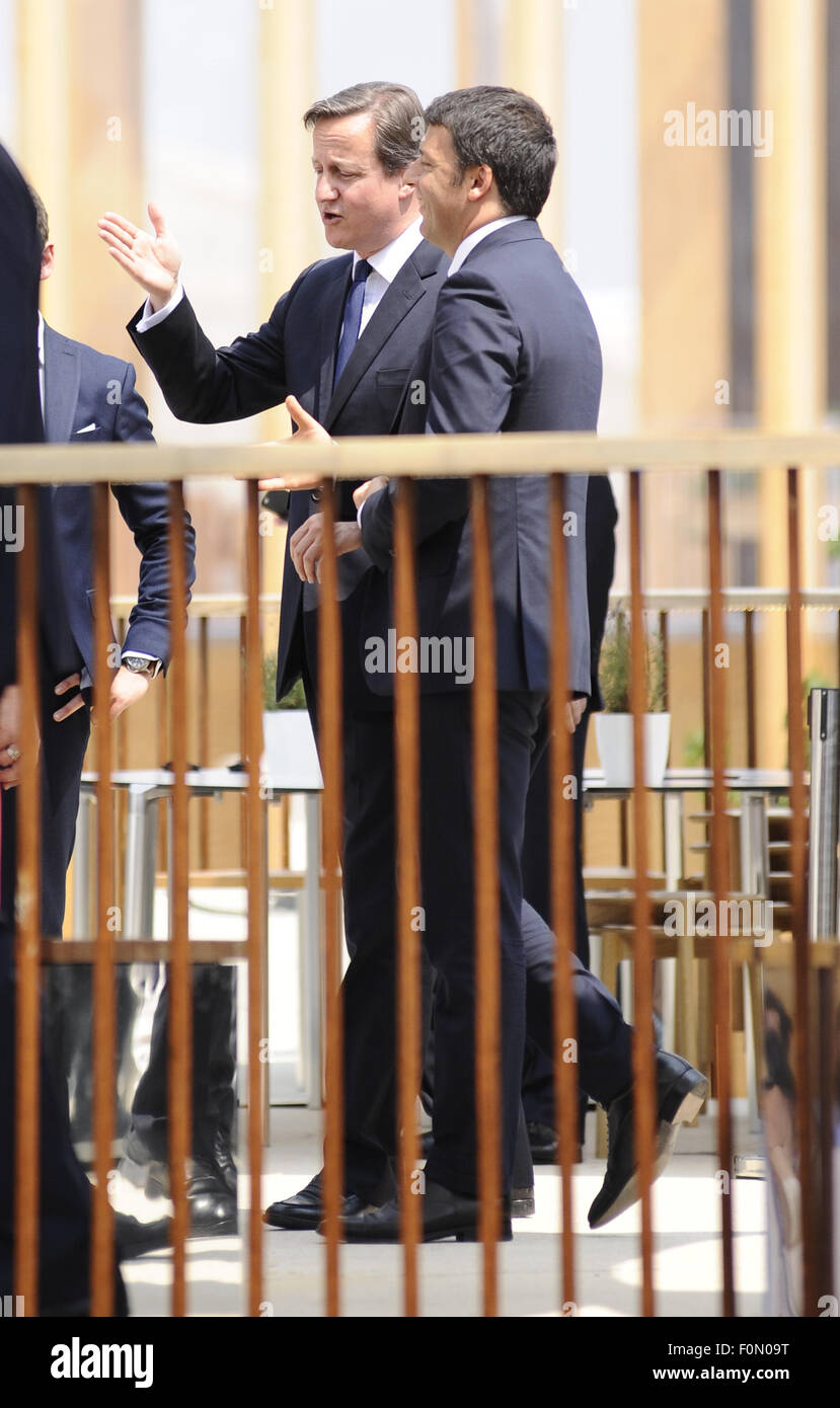 EXPO 2015 Milan Featuring: Matteo Renzi, David Cameron Where: Milano ...