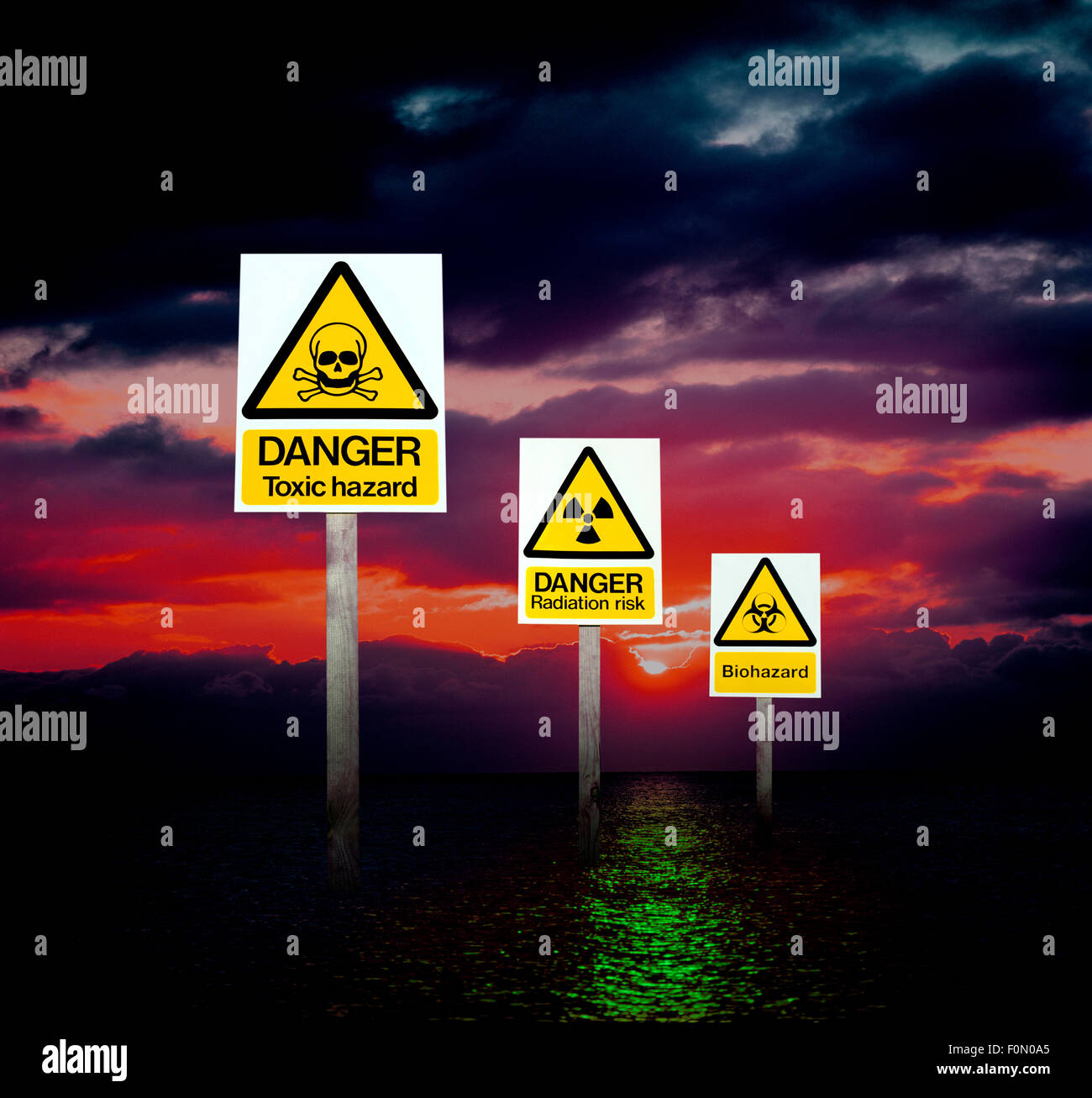 Water pollution warning sign in High Resolution Stock Photography and ...