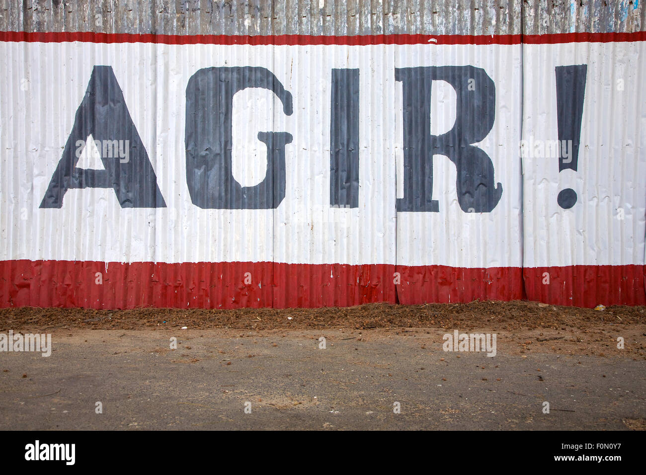 Political message on wall hi-res stock photography and images - Alamy