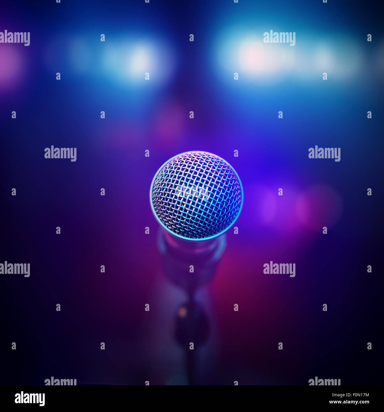 Microphone stage behind hi-res stock photography and images - Alamy
