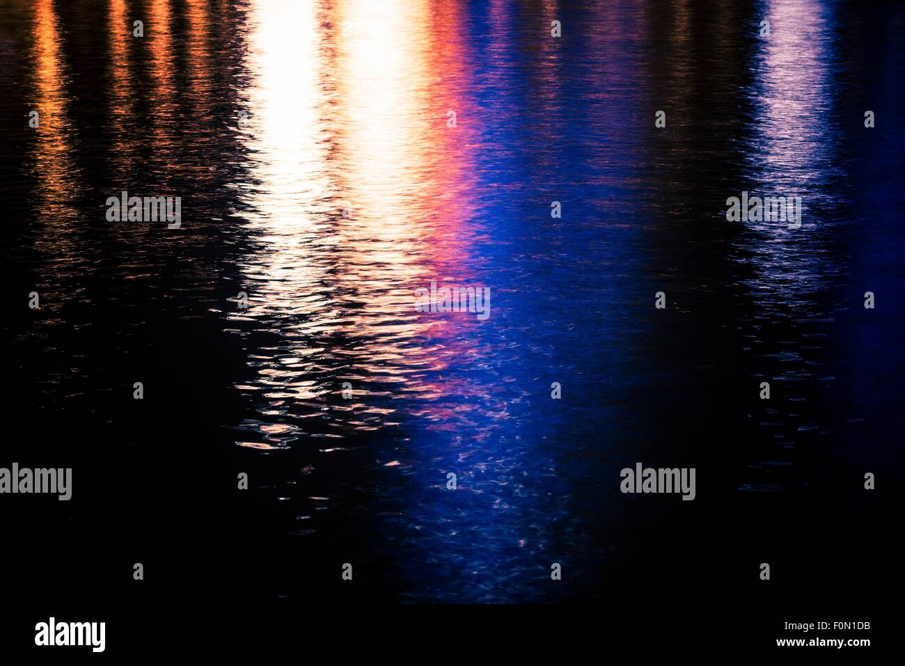 Colorful Urban Water Reflections Photo Background. Water Reflections At ...