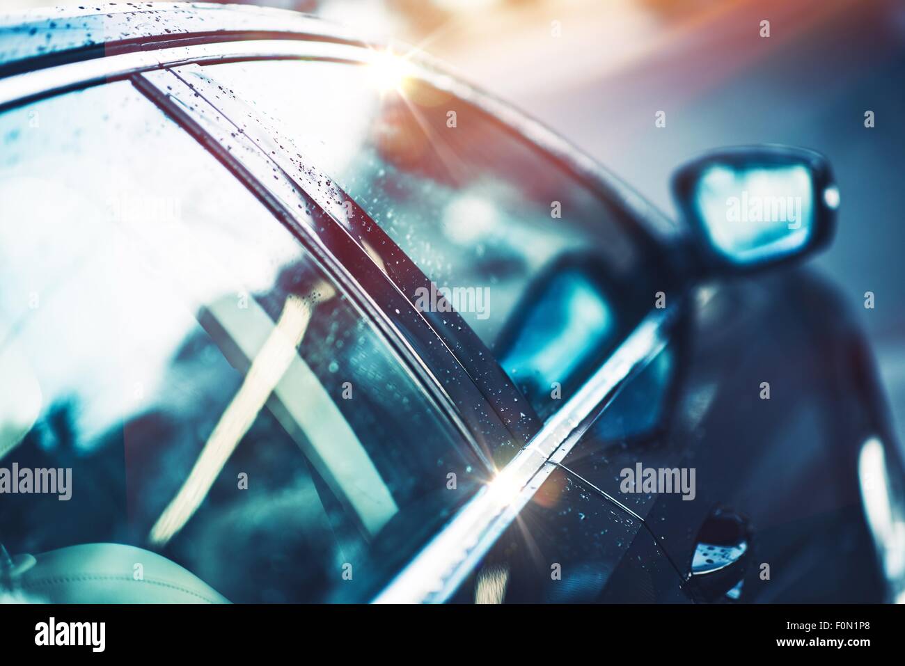 Shiny Clear Compact Car Body. Car Closeup Photo Stock Photo - Alamy