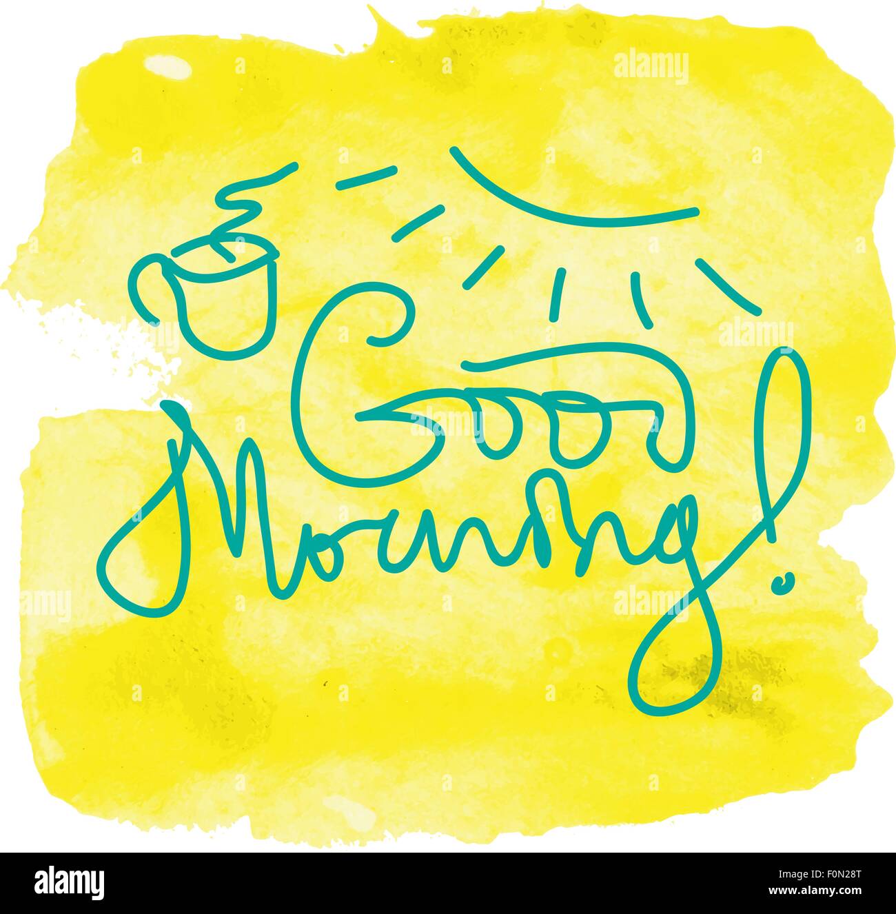 Good morning lettering Stock Vector Image & Art - Alamy