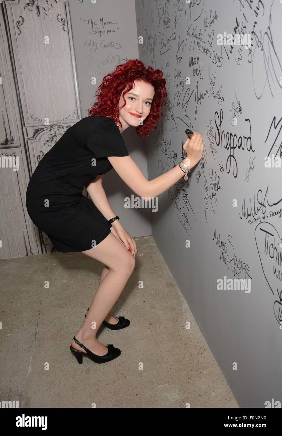 New York, NY, USA. 18th Aug, 2015. Julia Garner in attendance for AOL ...