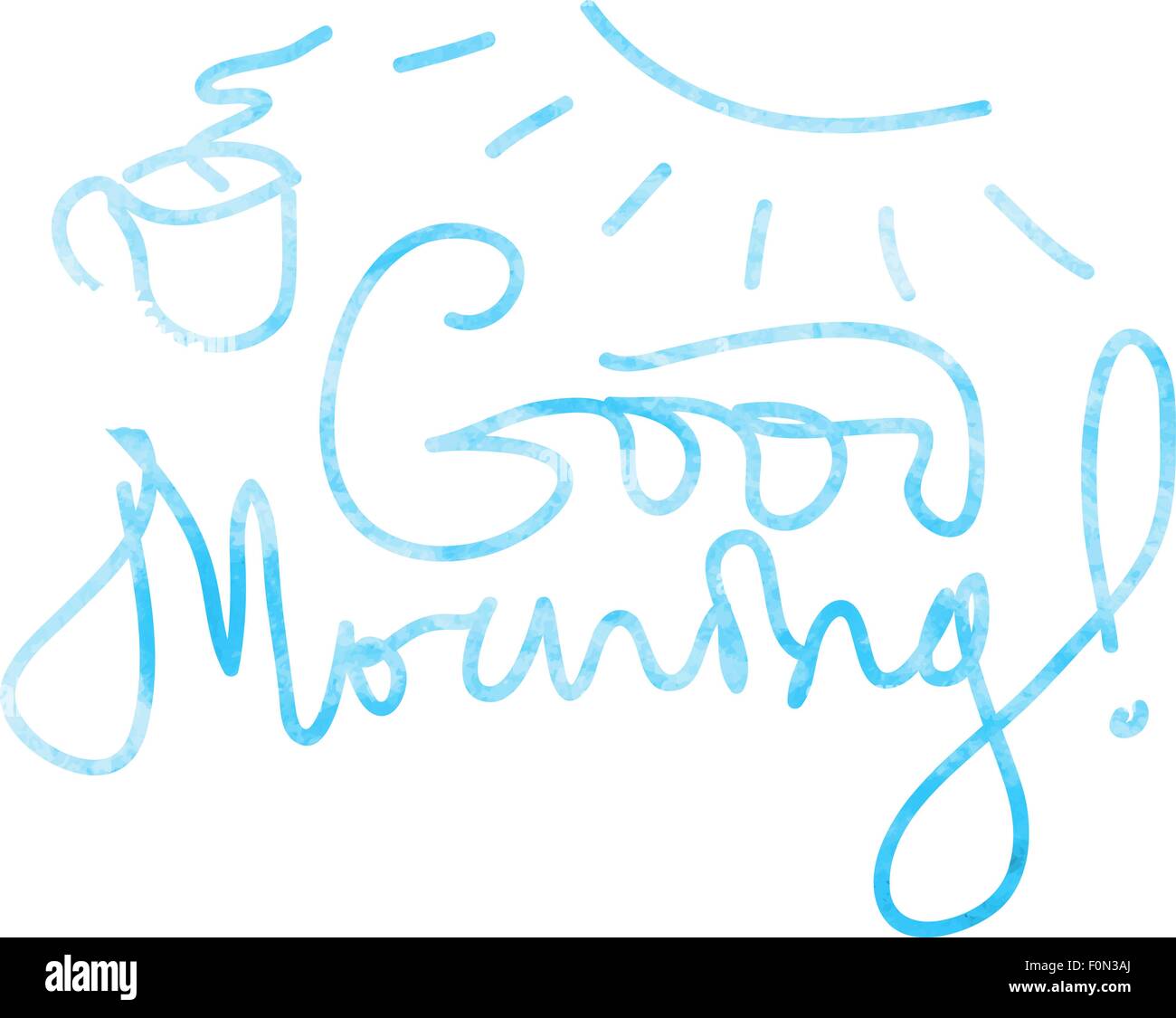 Good morning lettering decorative Stock Vector Images - Alamy