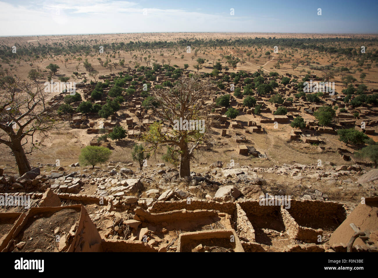 The Bandiagara site is an outstanding landscape of cliffs and sandy ...