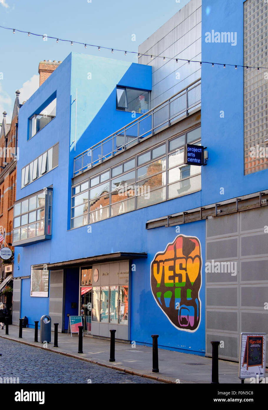 Dublin, Ireland. August 18, 2015. Project arts centre, Essex Street ...