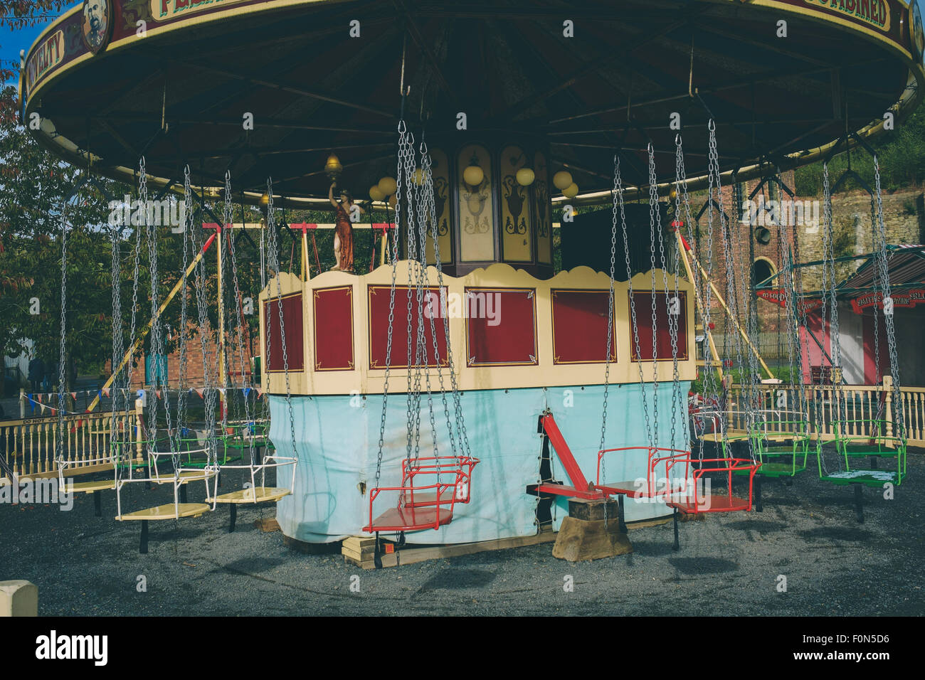 An empty funfair ride Stock Photo - Alamy