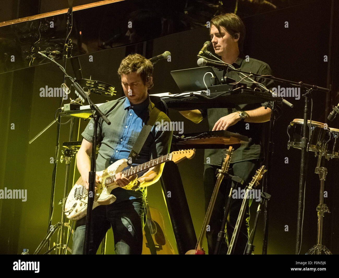 Maroon 5 performing live on stage at Meo Arena in Lisbon Featuring ...