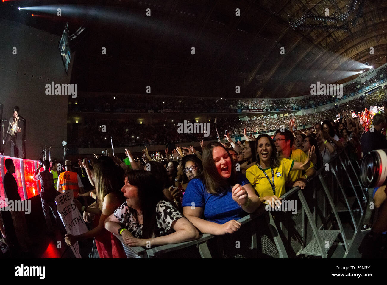 Maroon 5 performing live on stage at Meo Arena in Lisbon Featuring ...