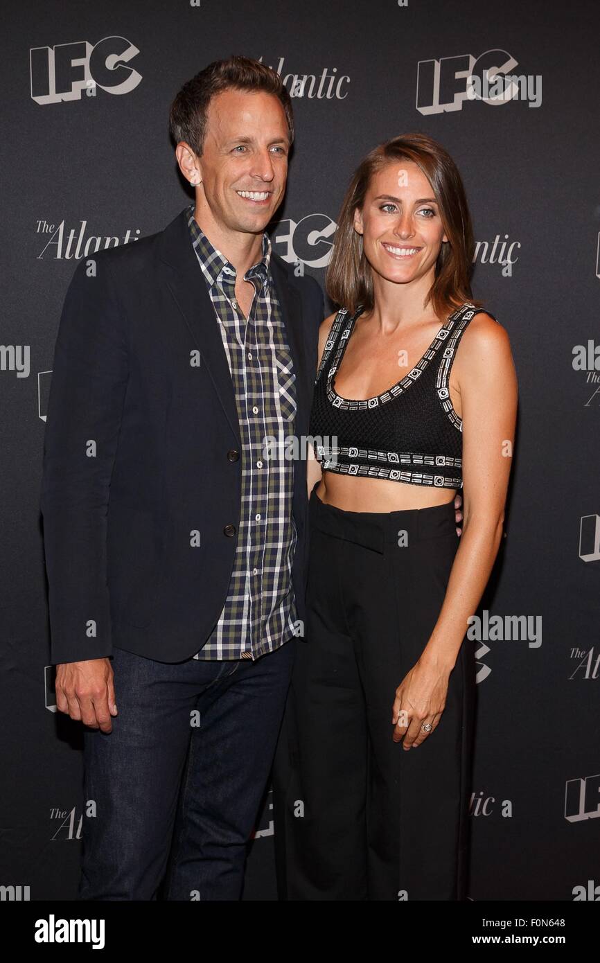 New York, NY, USA. 18th Aug, 2015. Seth Meyers, Alexi Ashe at arrivals ...