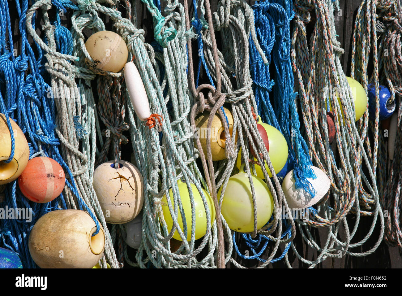 Ropes and buoys Stock Photo - Alamy