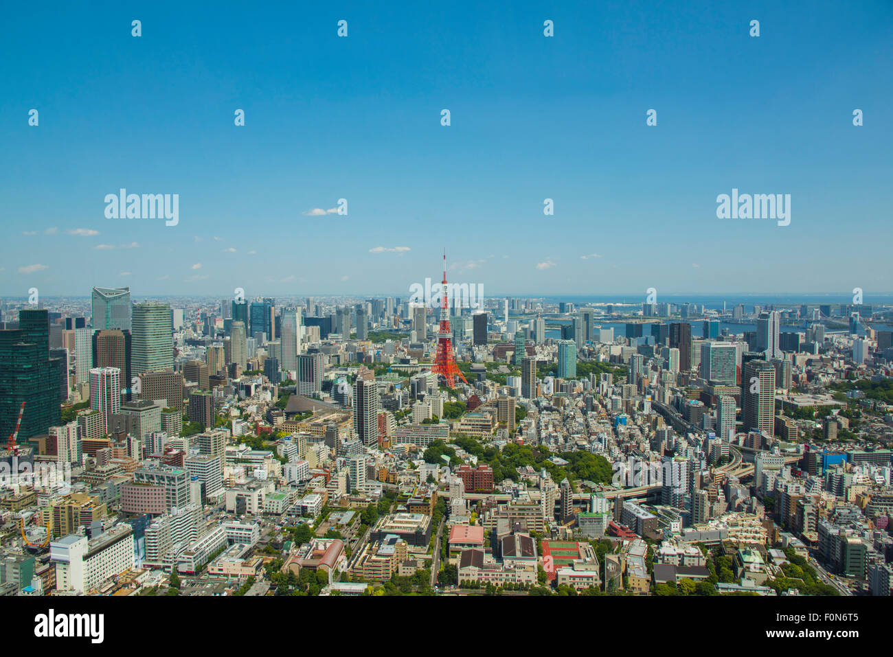 Tokyo Tower view from Roppongi Hills observatory, Minato-Ku,Tokyo,Japan ...