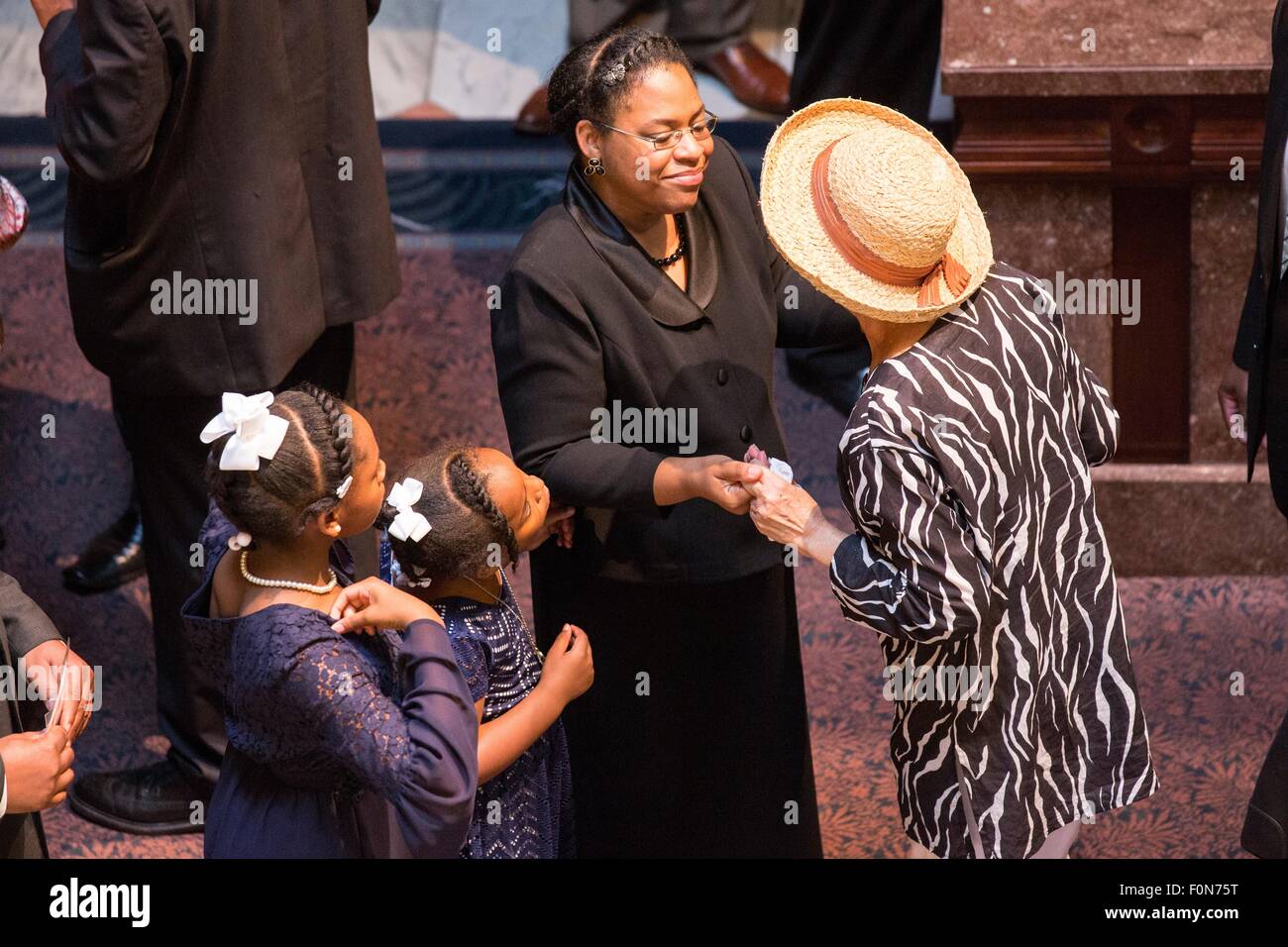 The wife and daughters of slain State Senator Clementa Pinckney ...