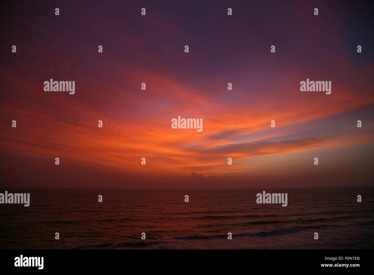 Sunset on Varkala and the Arabic Sea, India Stock Photo - Alamy