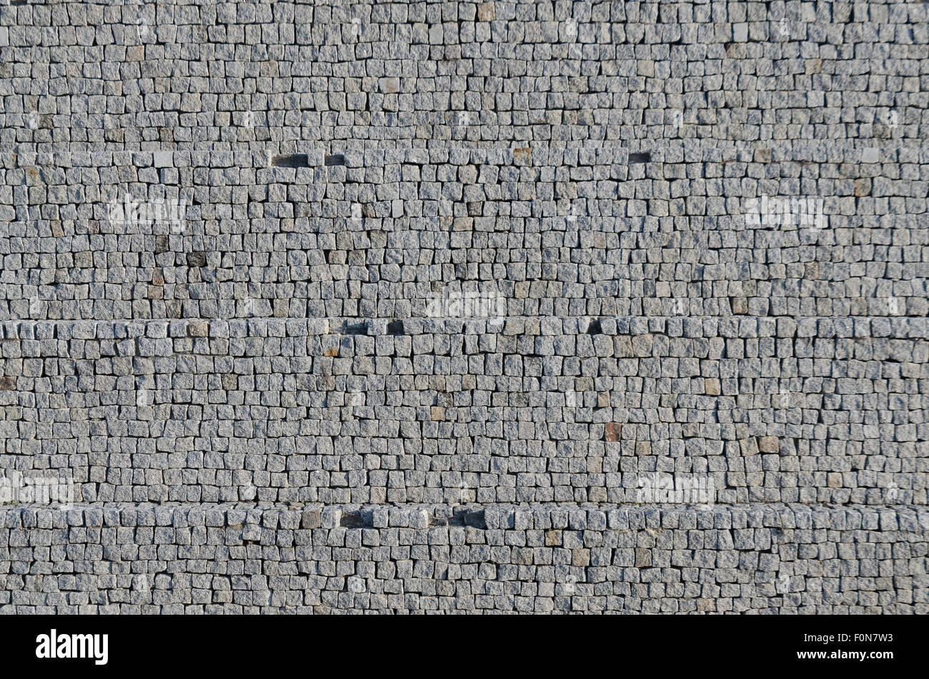Cobbled pavement pattern made of granite cubes Stock Photo - Alamy