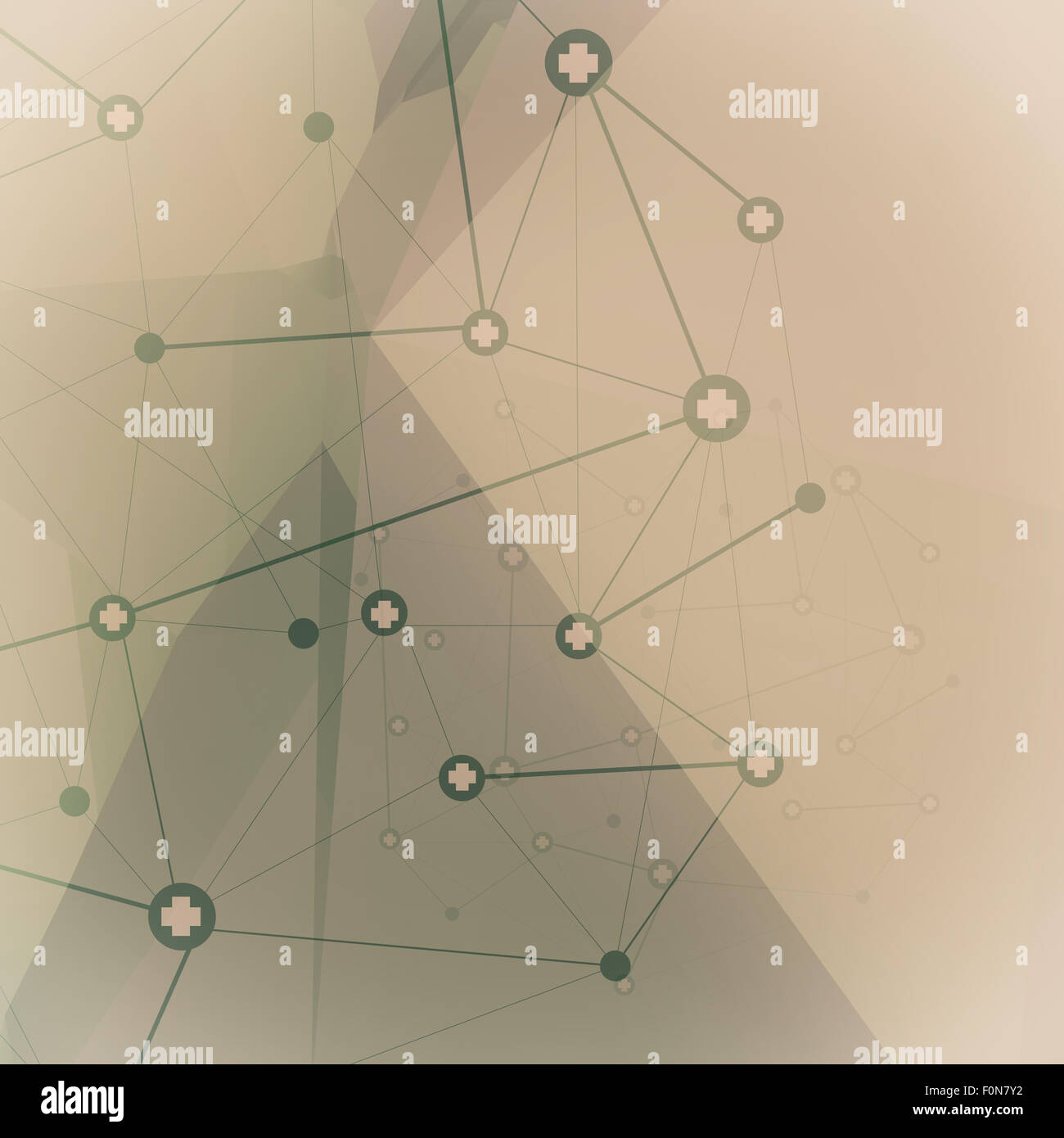 Abstract low polygon geometric with social media network diagram ...