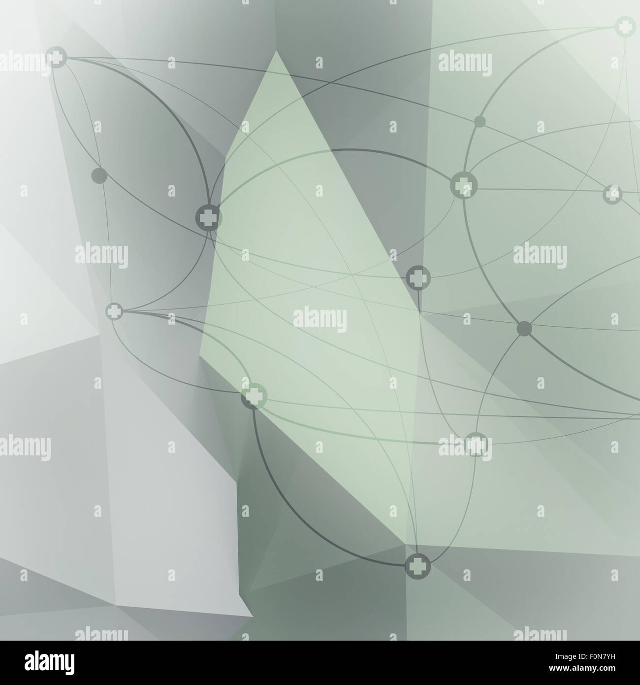 Abstract low polygon geometric with social media network diagram ...