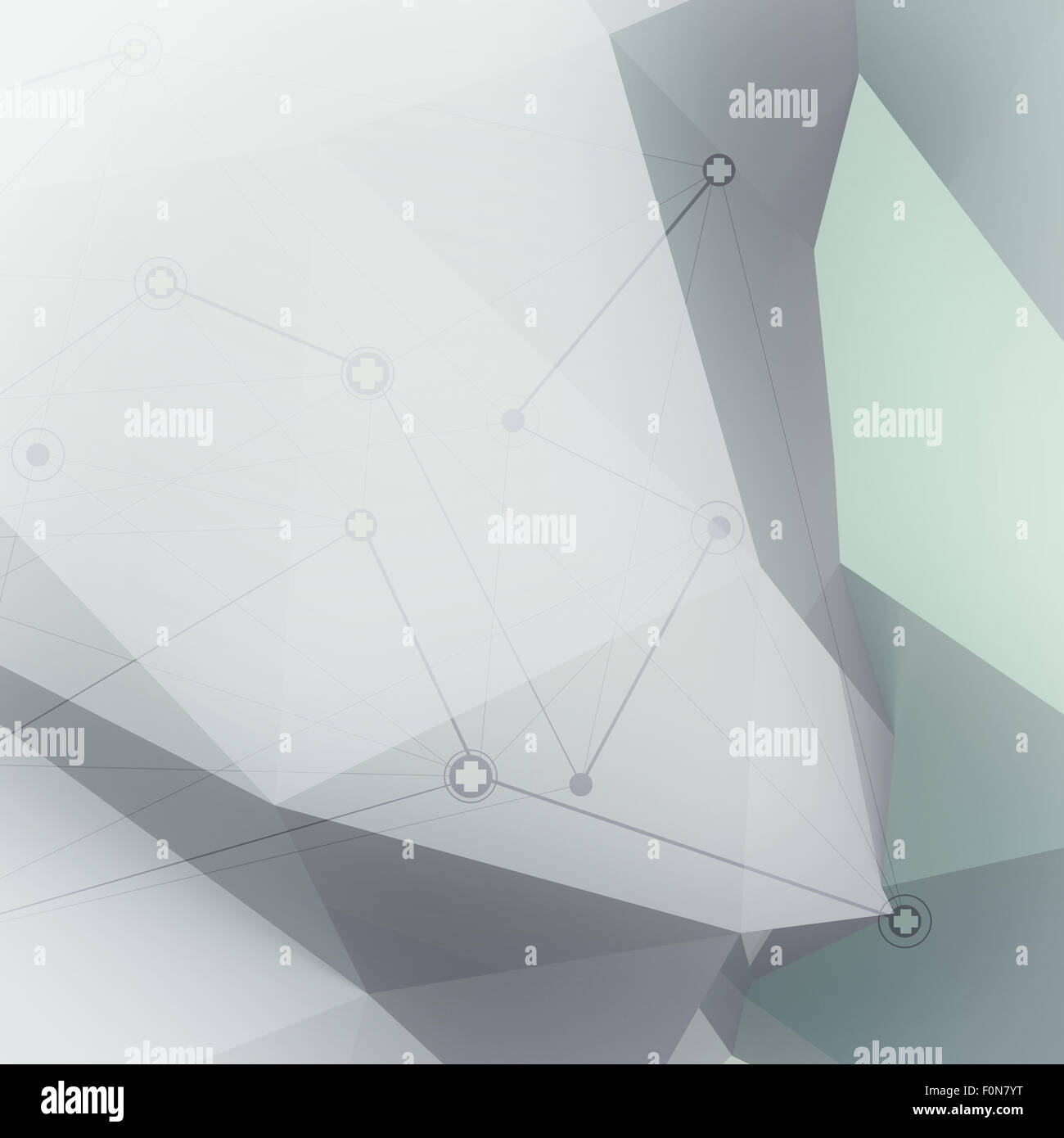 Abstract low polygon geometric with social media network diagram ...