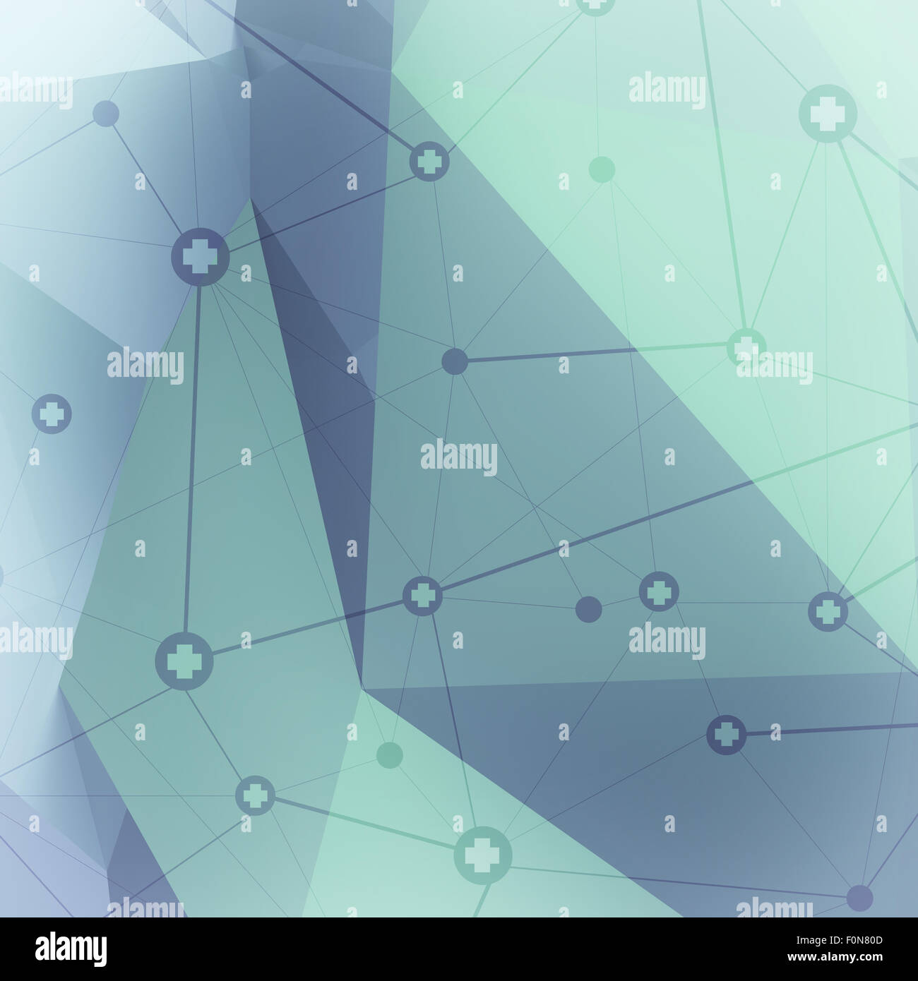 Abstract low polygon geometric with social media network diagram ...