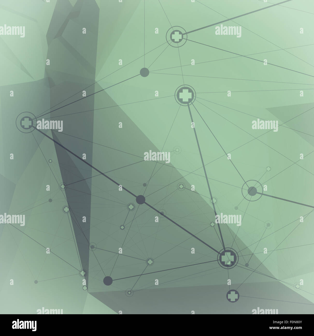 Abstract low polygon geometric with social media network diagram ...