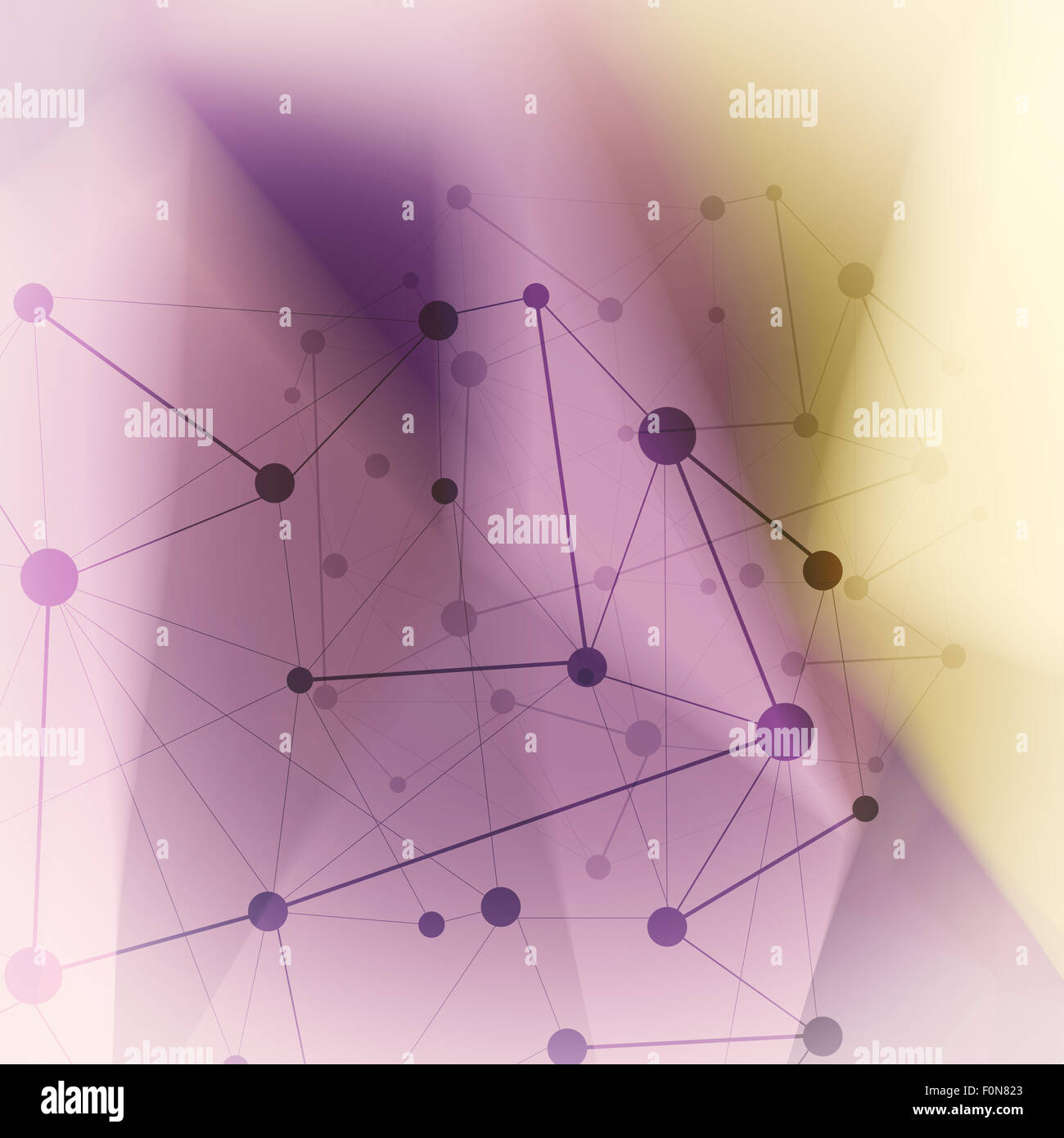 Abstract low polygon geometric with social media network diagram ...