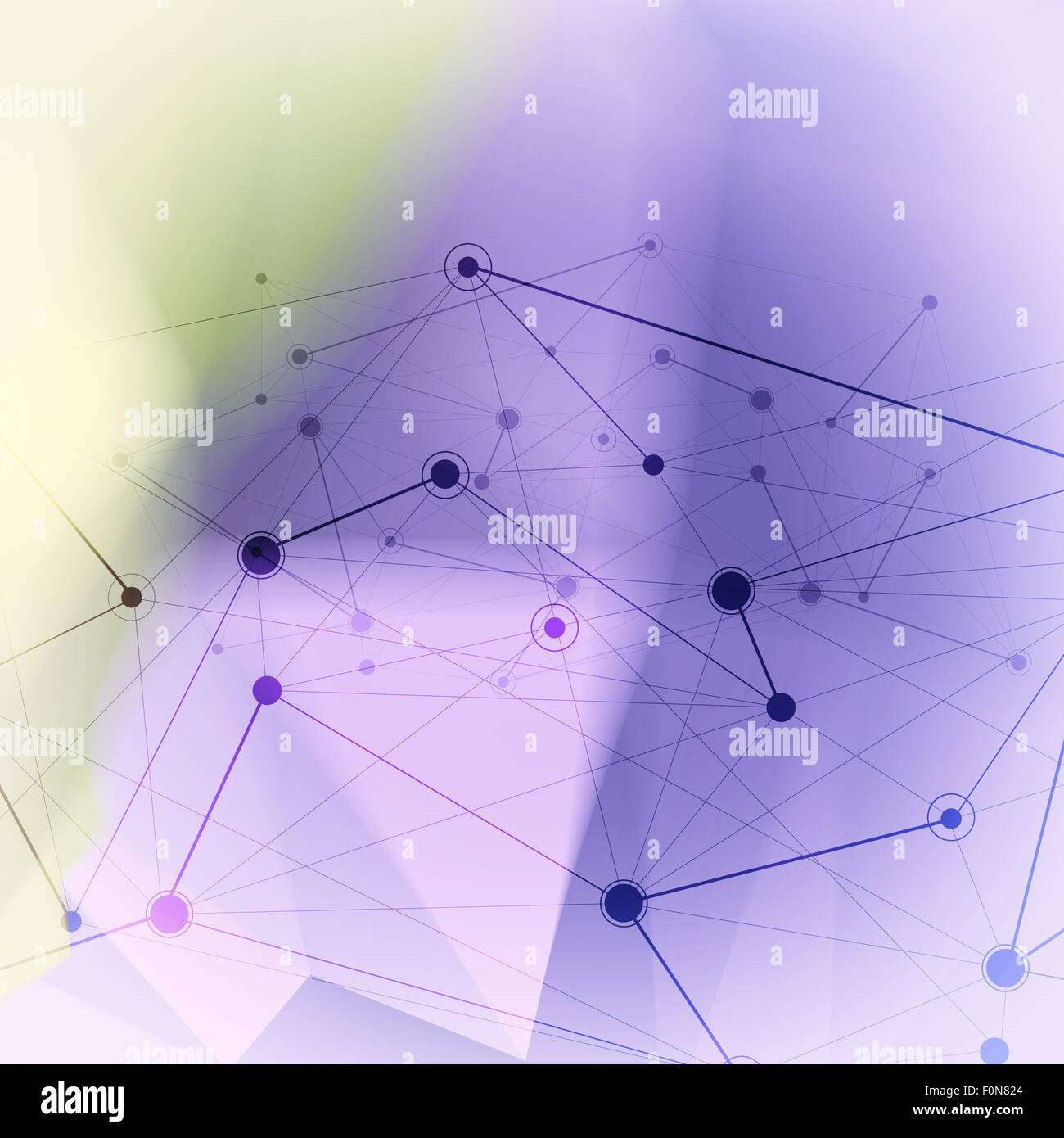 Abstract low polygon geometric with social media network diagram ...