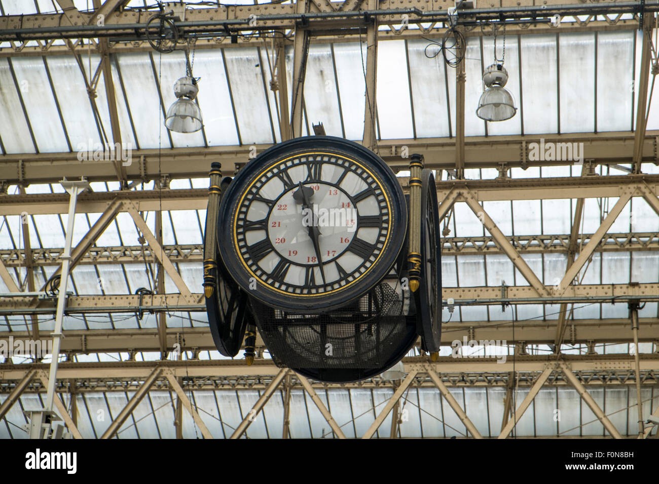 famous clock at London Waterlo orailway station, England,Europe Stock ...