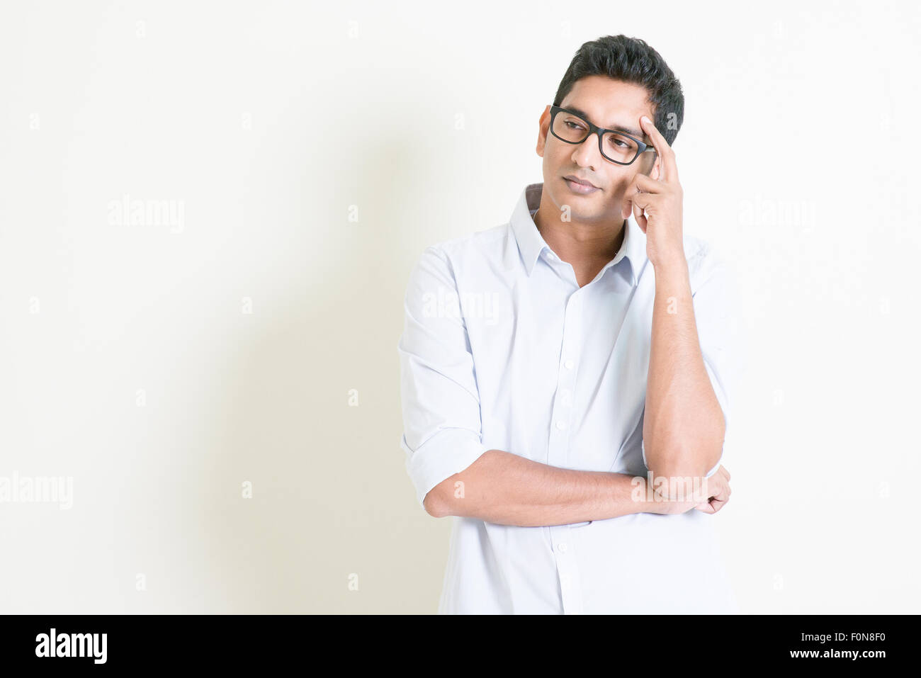 Indian man thinking hi-res stock photography and images - Alamy
