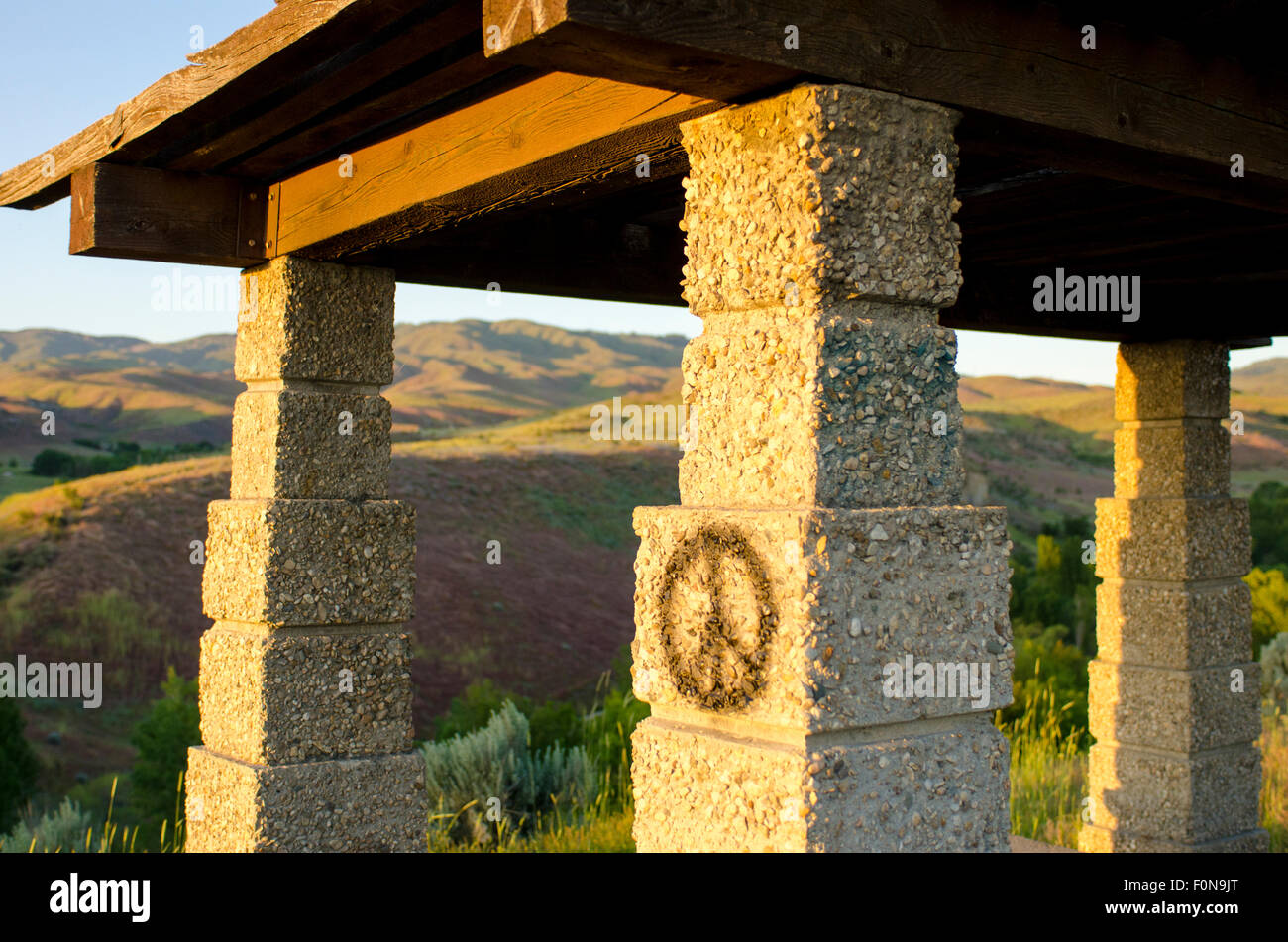 A picnic area in the Boise foothills in the spring Stock Photo - Alamy