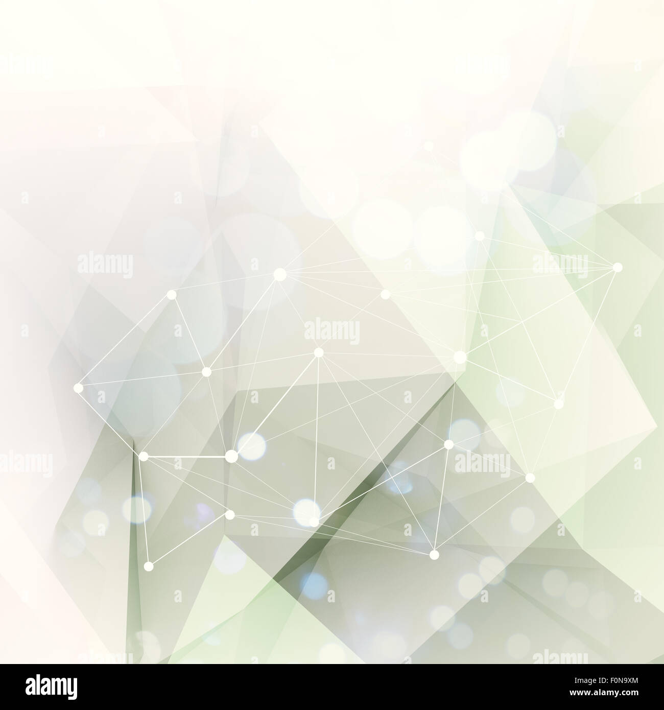 Abstract low polygon geometric with social media network diagram ...