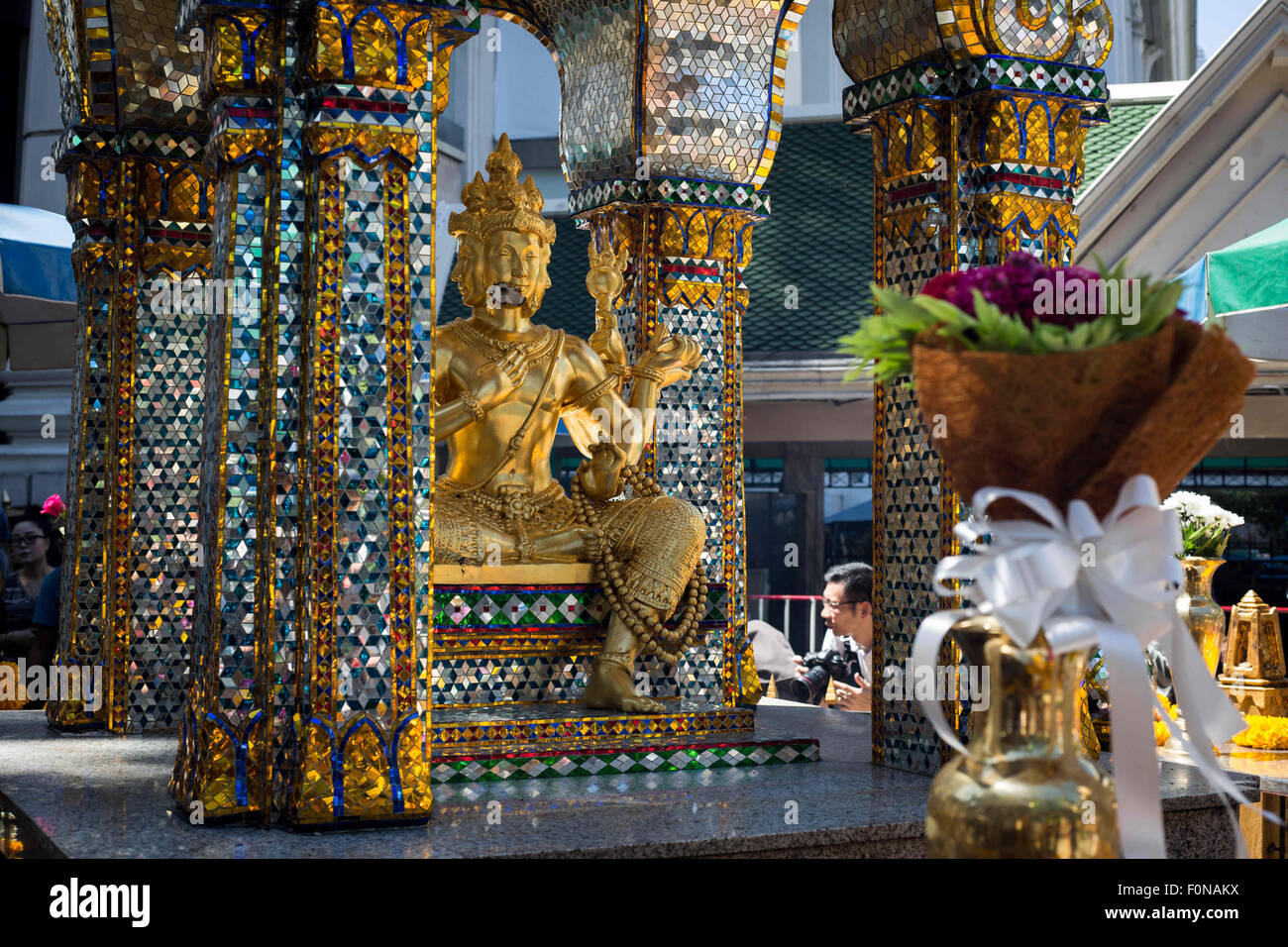 Bangkok, Thailand. 19th Aug, 2015. A view of the Erawan statue at the ...