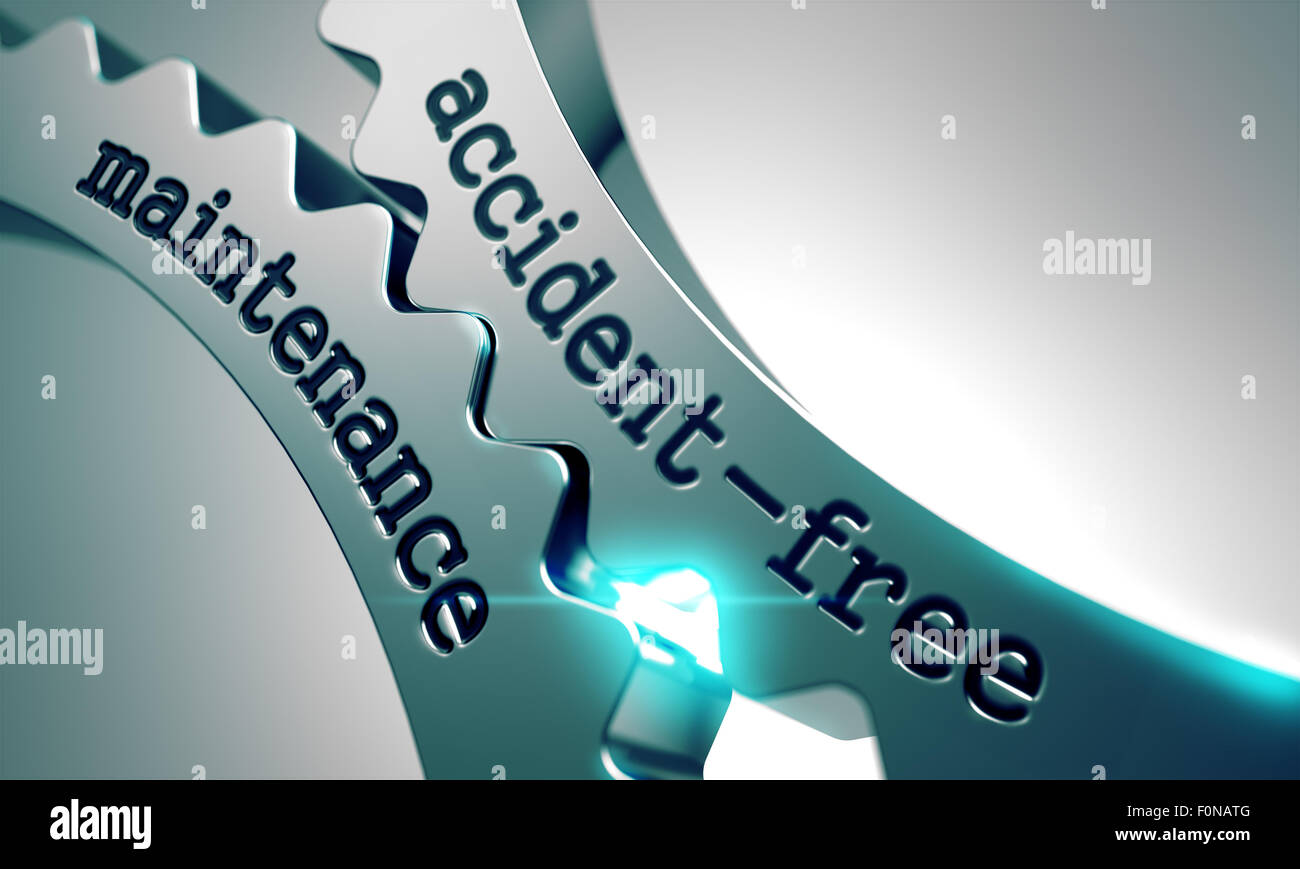 Accident-Free Maintenance on Metal Gears Stock Photo - Alamy