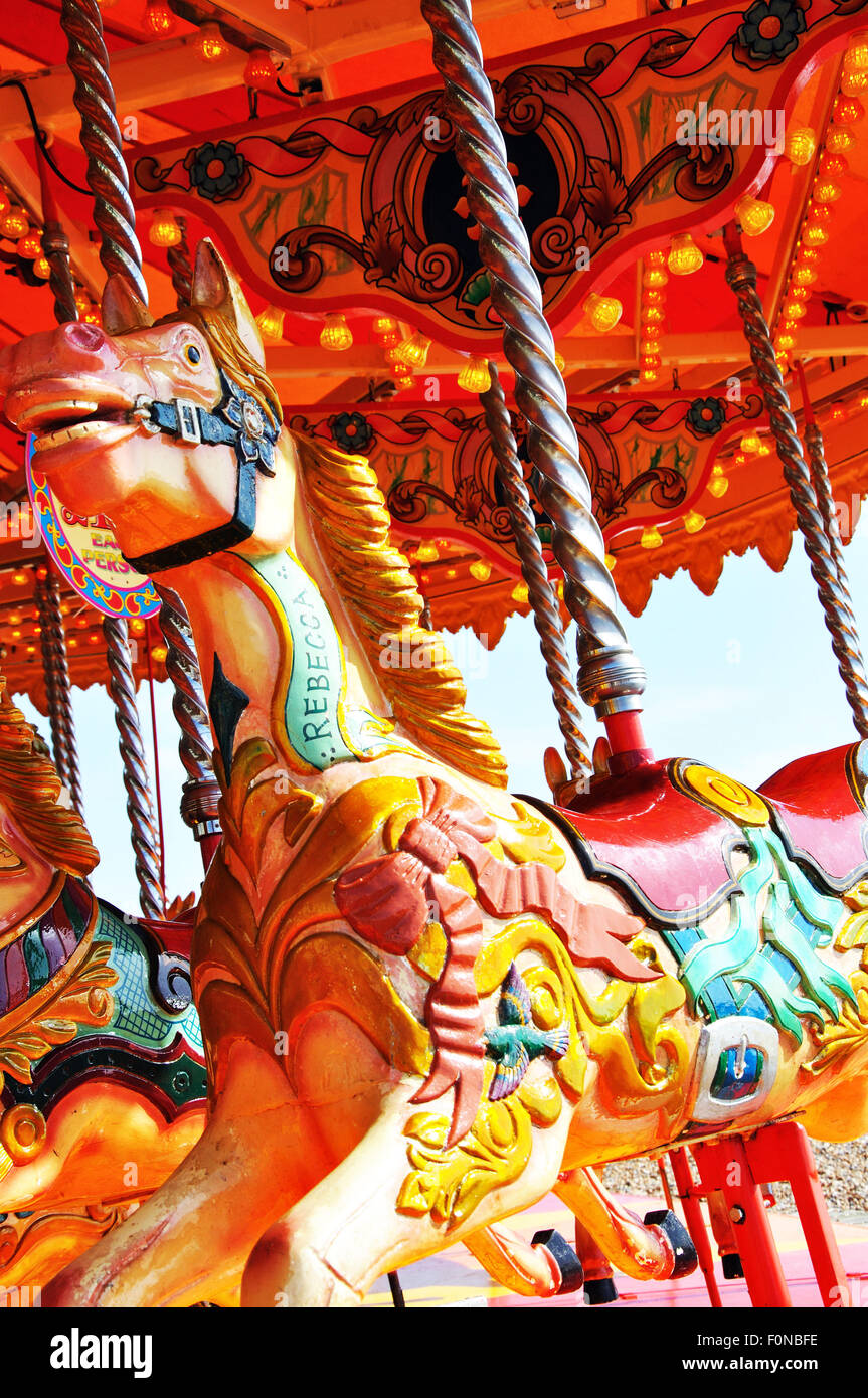 Carousel on Brighton beach, Brighton England UK Stock Photo - Alamy