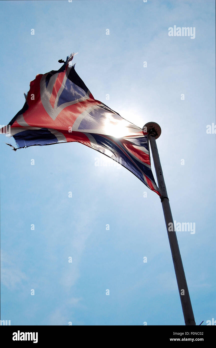 Ripped union jack flag hi-res stock photography and images - Alamy